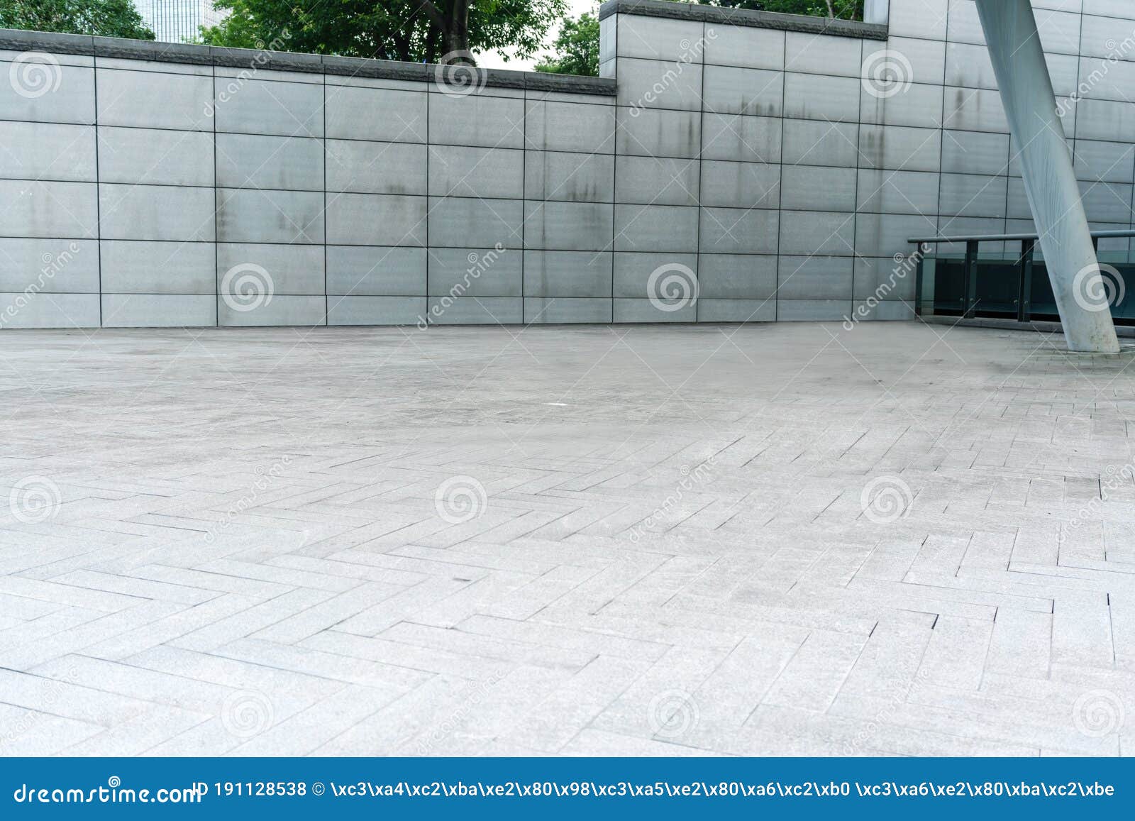 Empty Ground in Modern Street for Copy Space Stock Photo - Image of ...