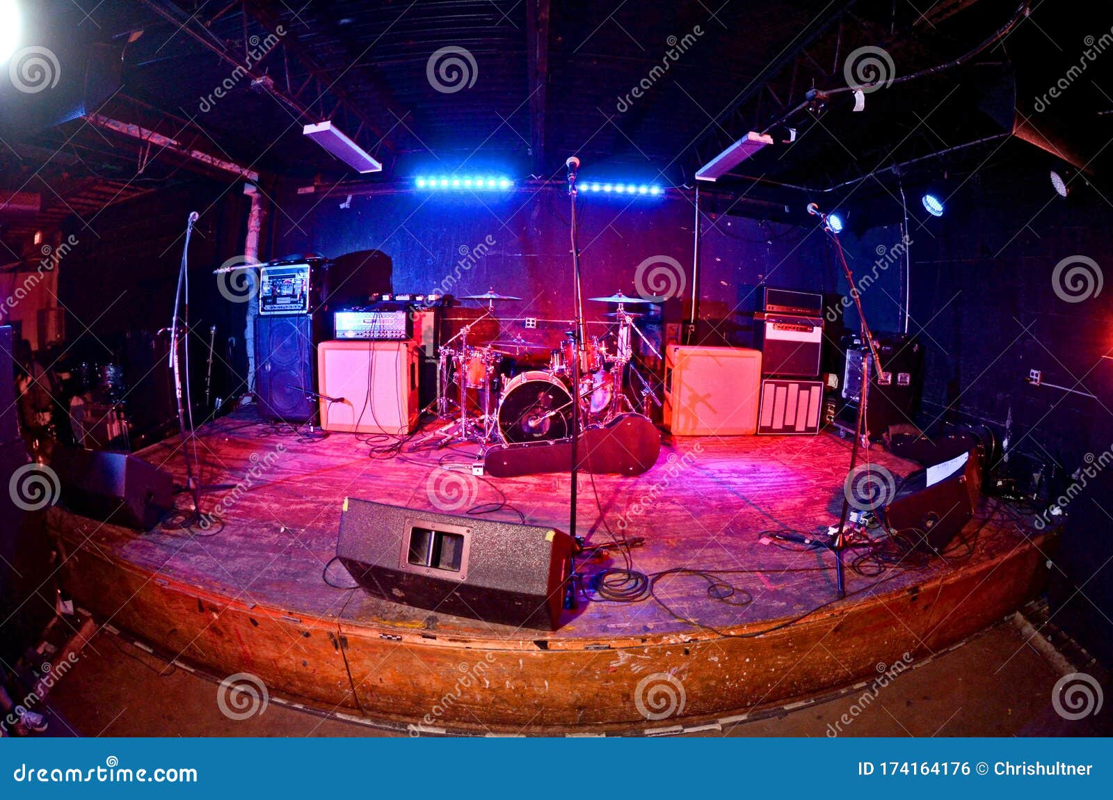 Empty grunge concert stage stock photo. Image of happy - 174164176