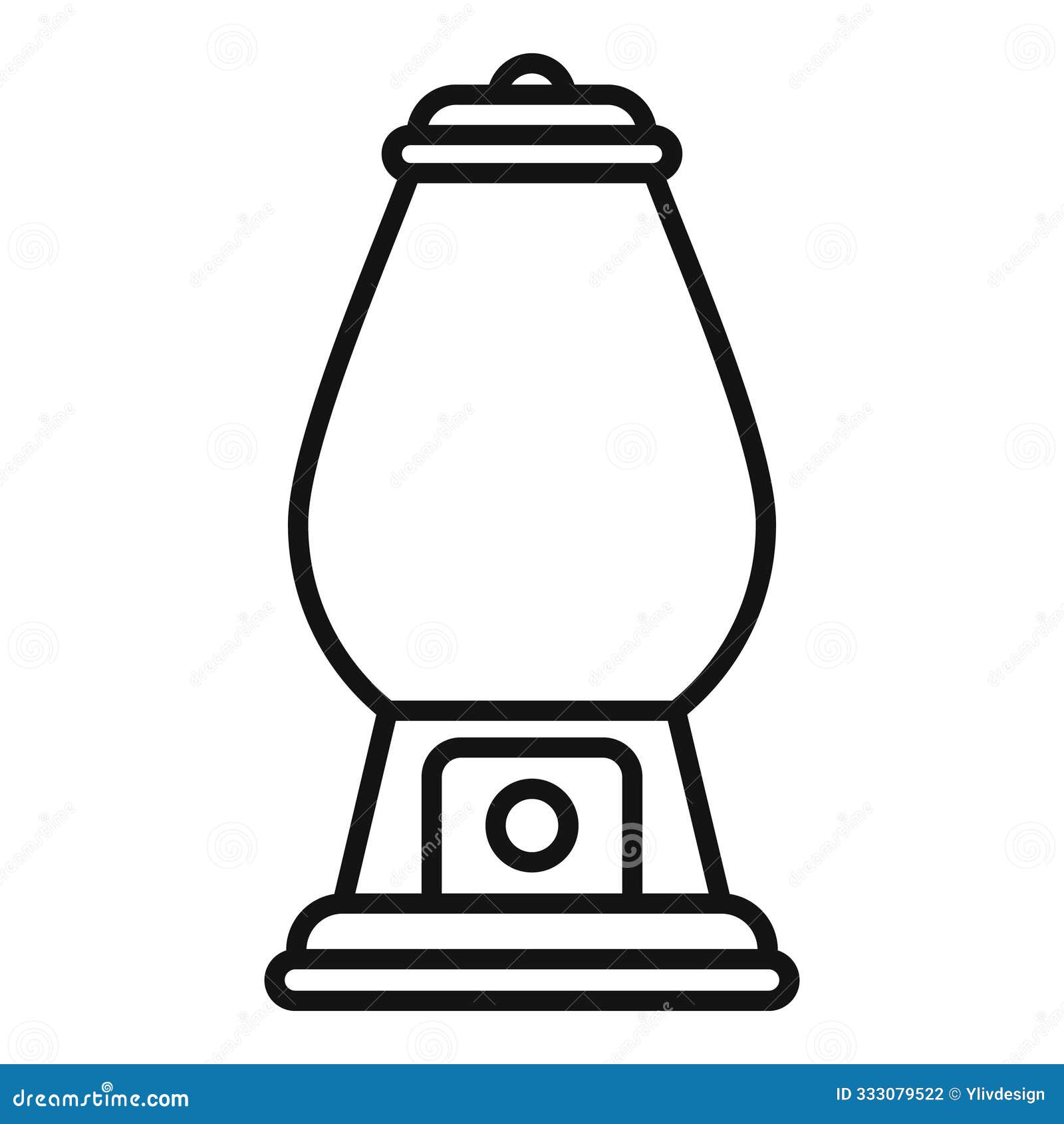 Empty Gumball Dispenser Machine Icon Thin Line Vector Illustration ...