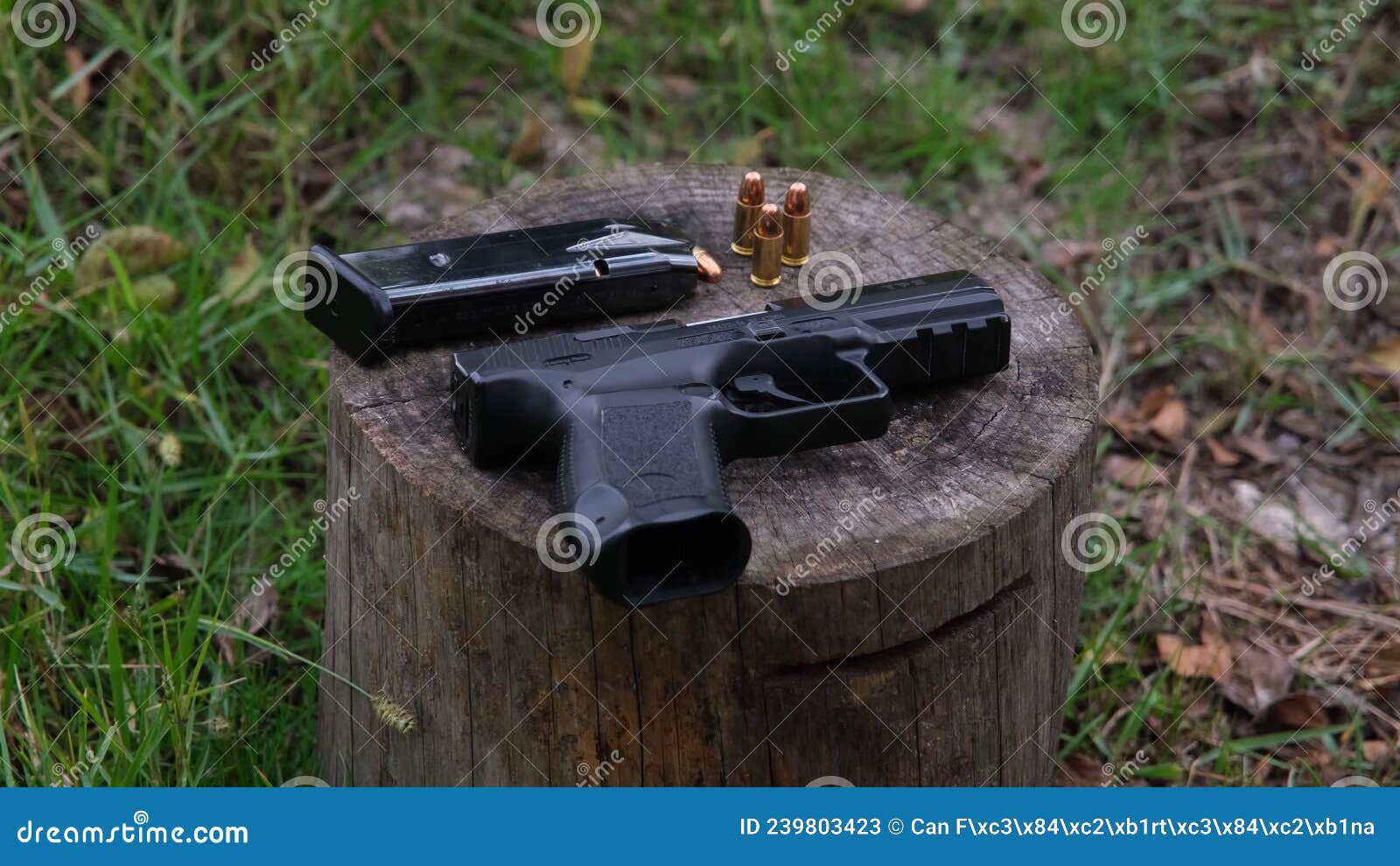 Empty gun and bullets stock video. Video of fire, fighting - 239803423