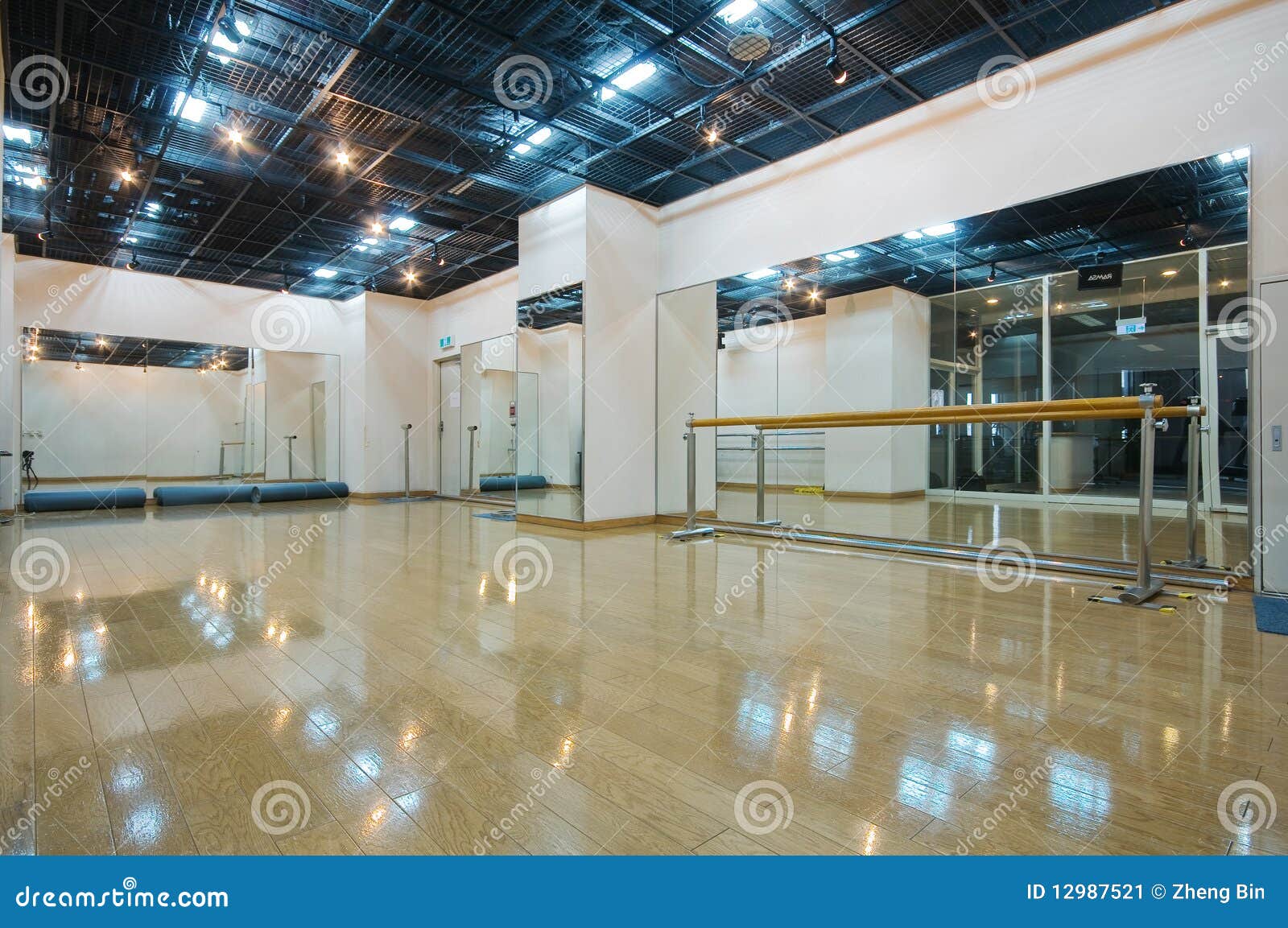 Empty Gym stock image. Image of copy, dance, empty, sports - 12987521