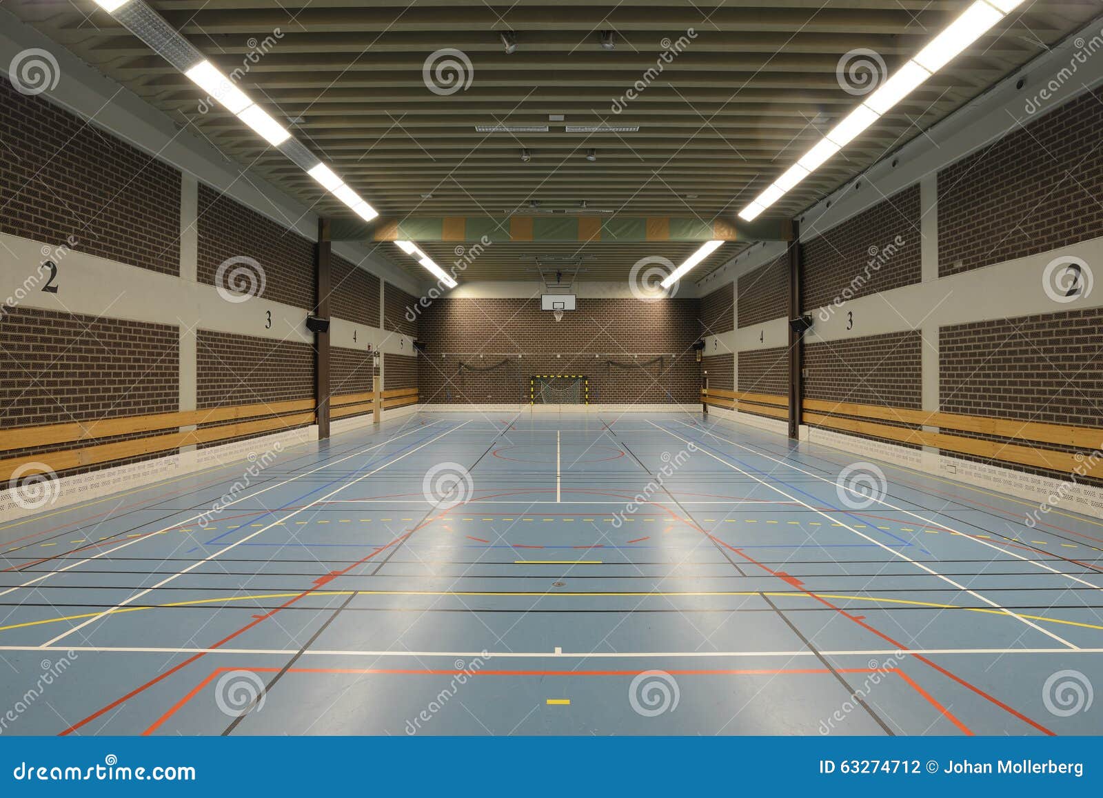 Empty Gym hall stock photo. Image of handball, healthy - 63274712