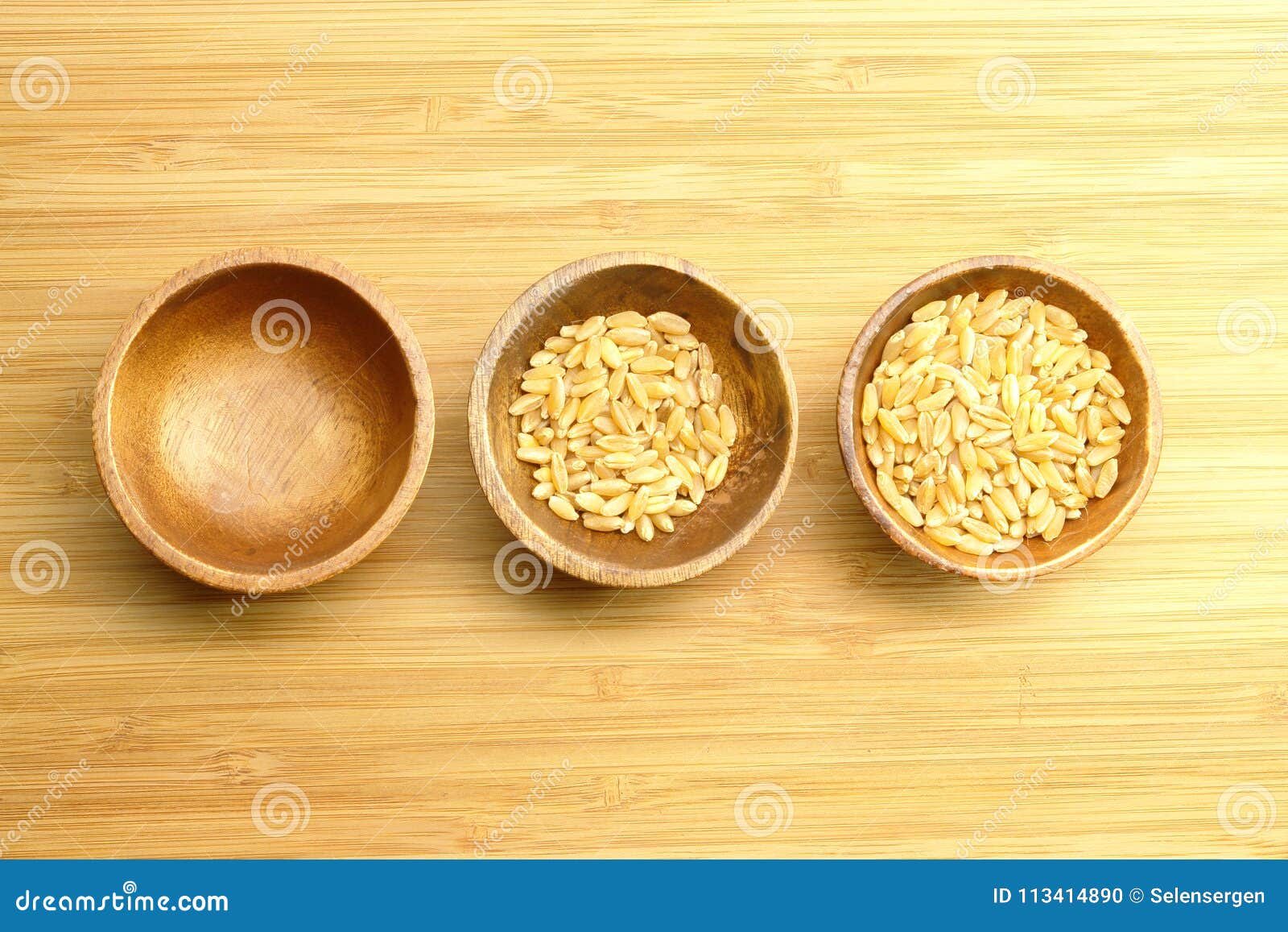 Empty Half and Full Wheat Cups Stock Photo - Image of bread, pile ...