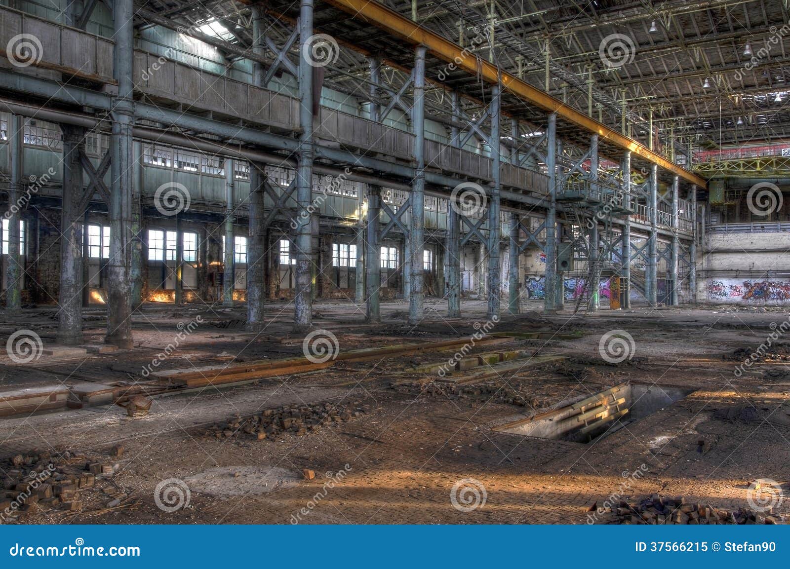 Empty hall stock image. Image of deserted, abandon, grunge - 37566215