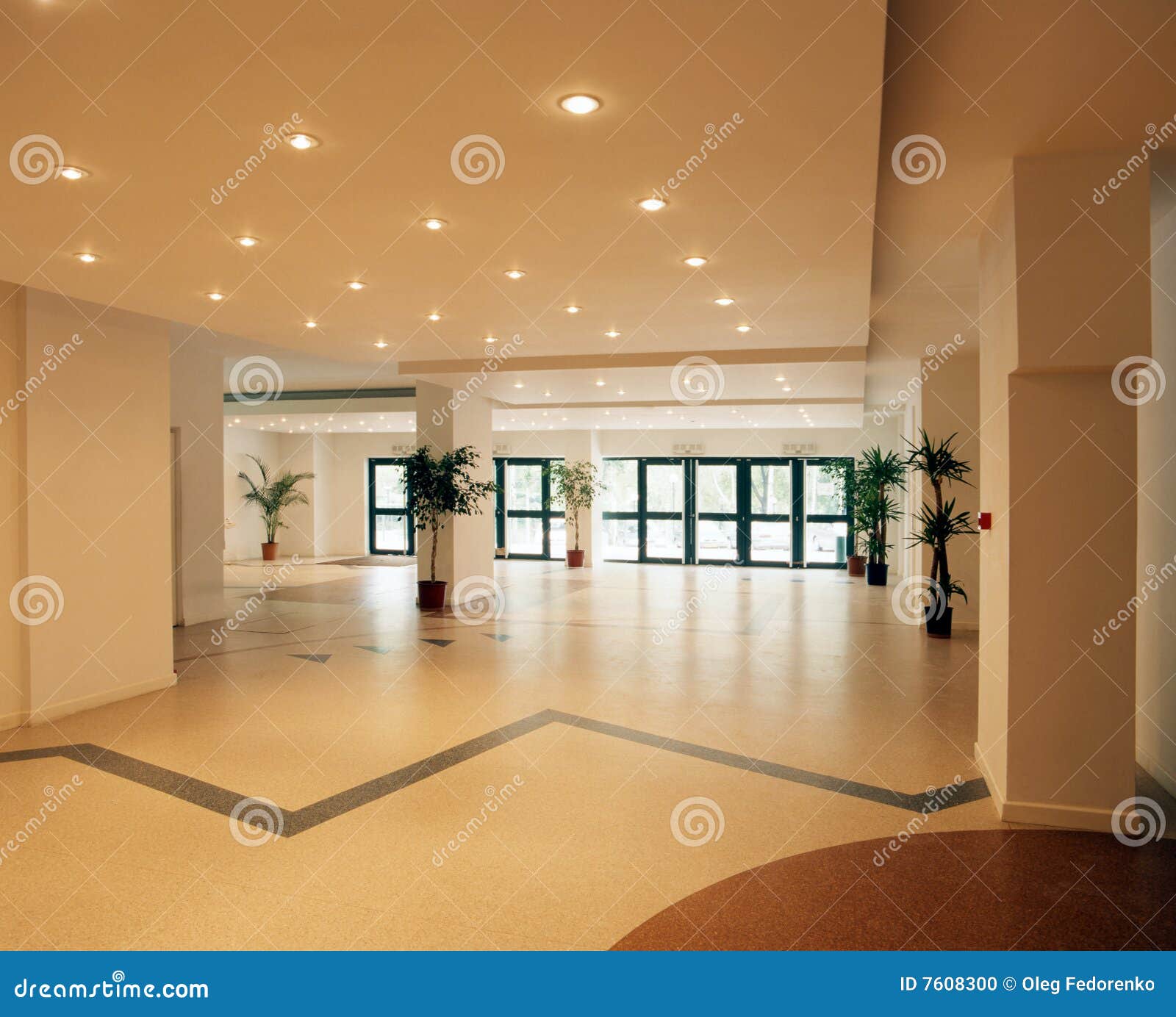 Empty hall. stock photo. Image of architectural, windows - 7608300