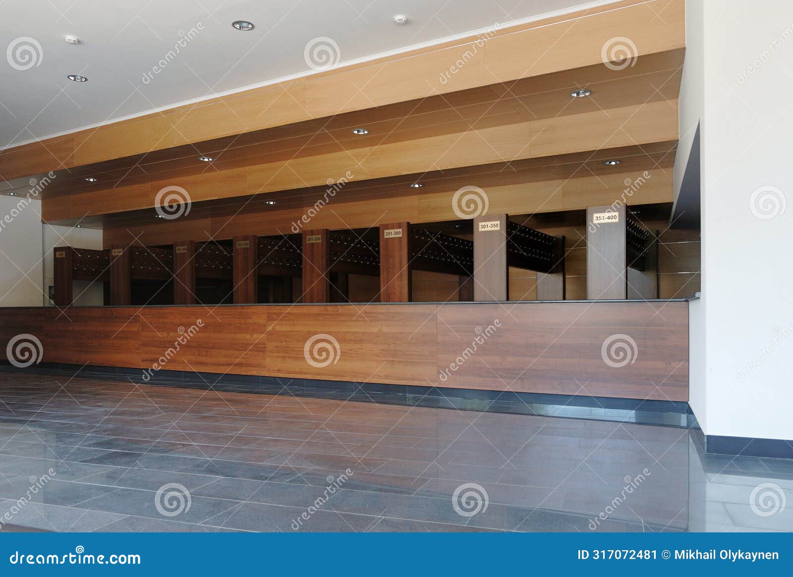 Empty hall and checkroom stock image. Image of room - 317072481