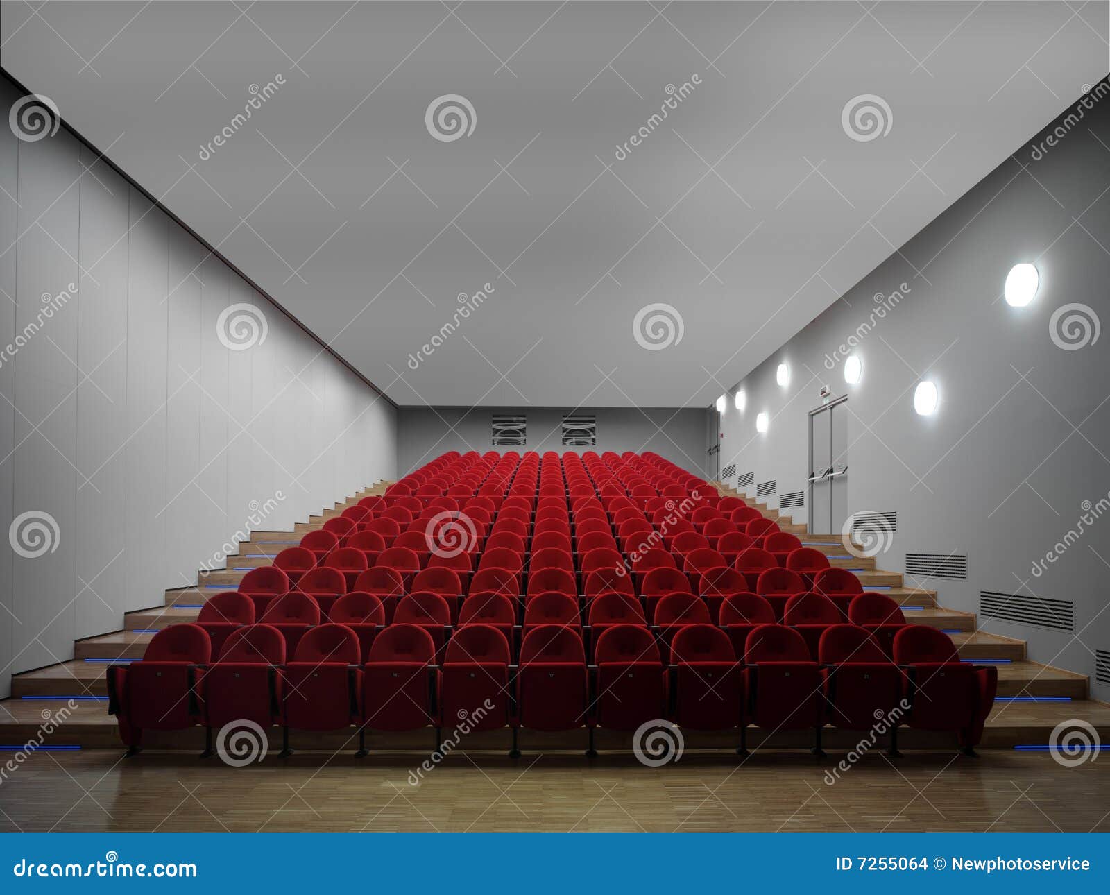 Empty hall of cinema stock photo. Image of audience, last - 7255064