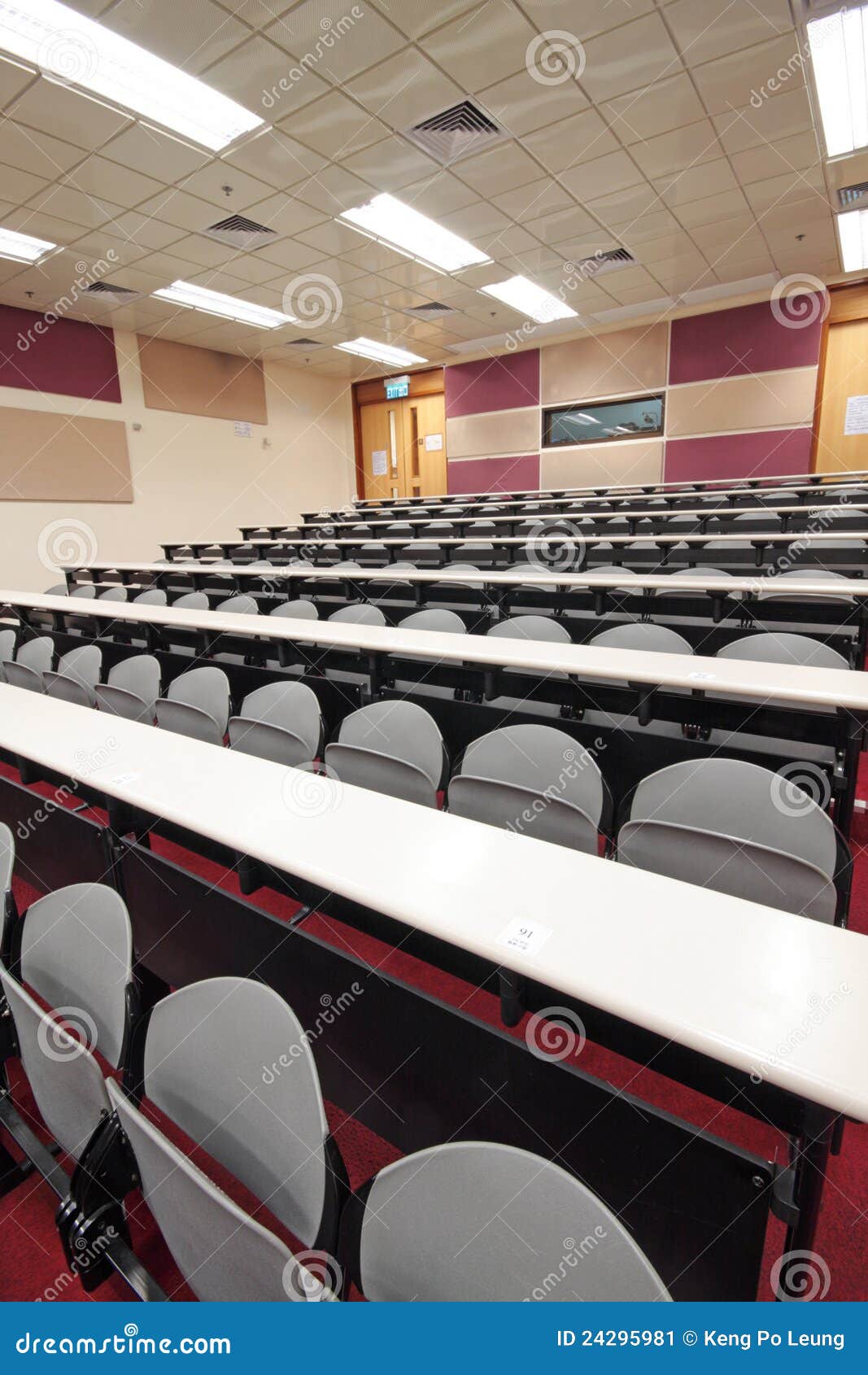 Empty Hall for Presentation with Grey Armchairs Stock Image - Image of ...