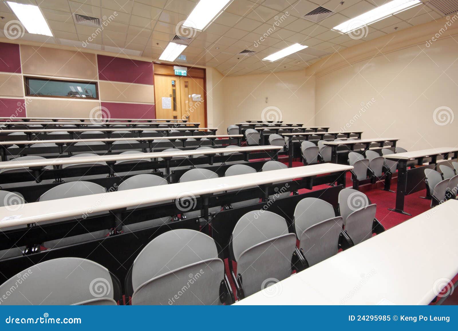 Empty Hall for Presentation with Grey Armchairs Stock Image - Image of ...