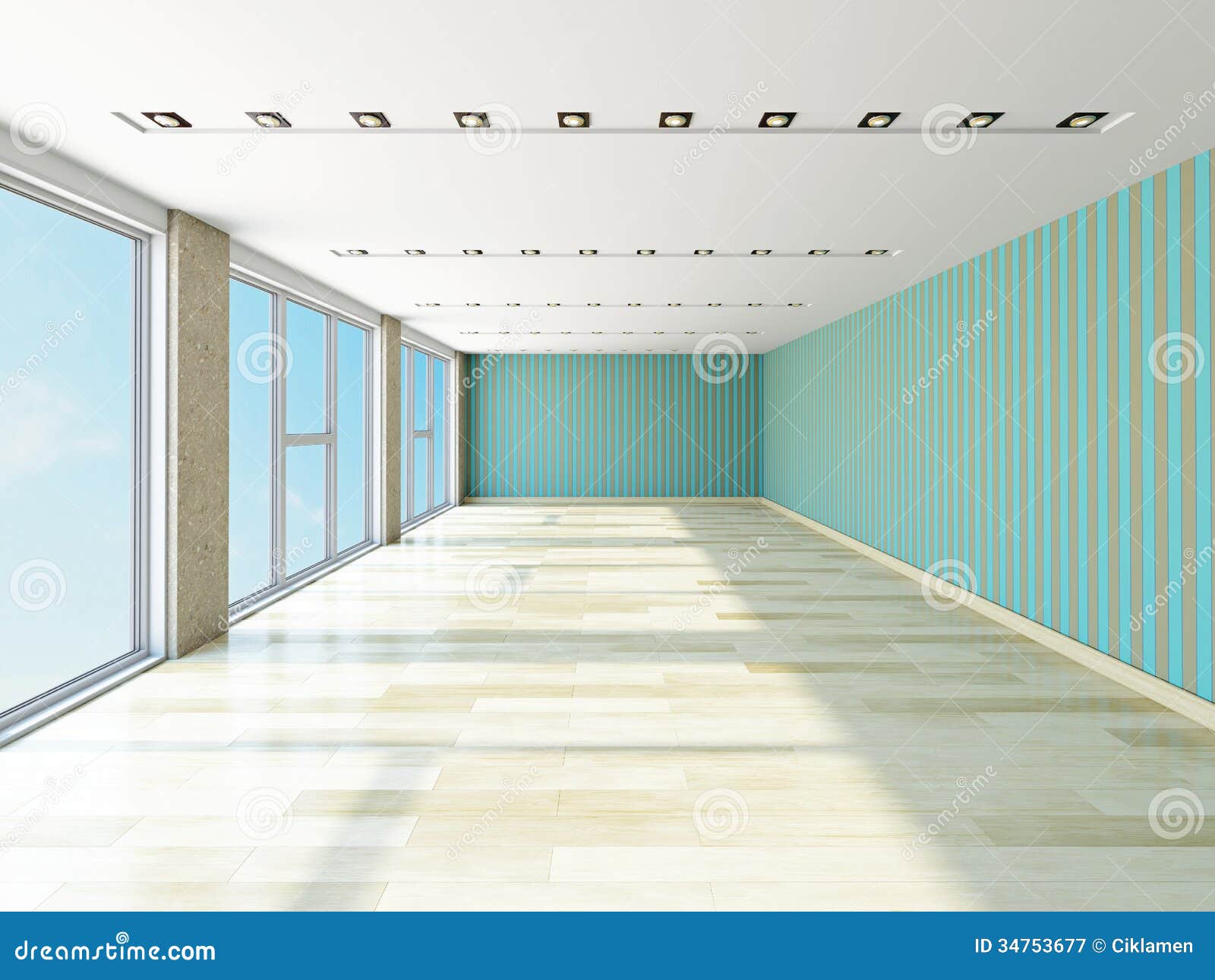 Empty hall stock illustration. Illustration of furniture - 34753677