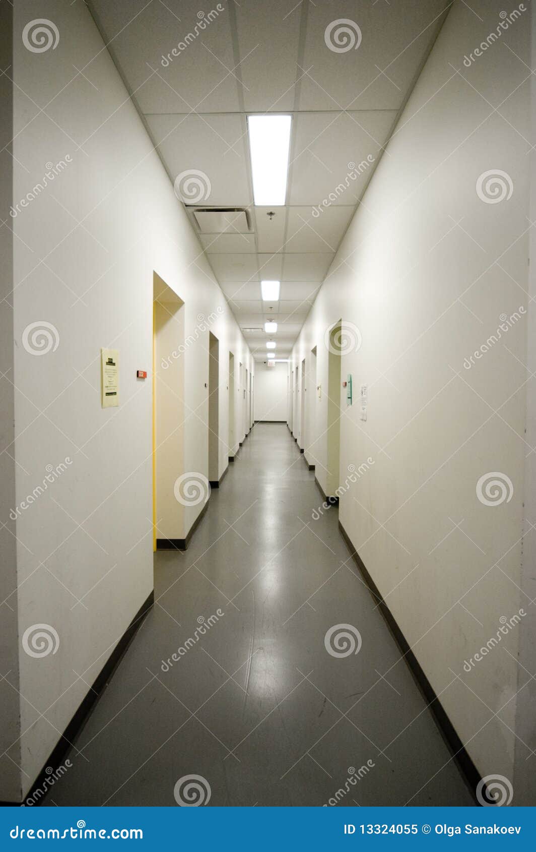 Empty Hallway stock image. Image of hallway, school, white - 13324055
