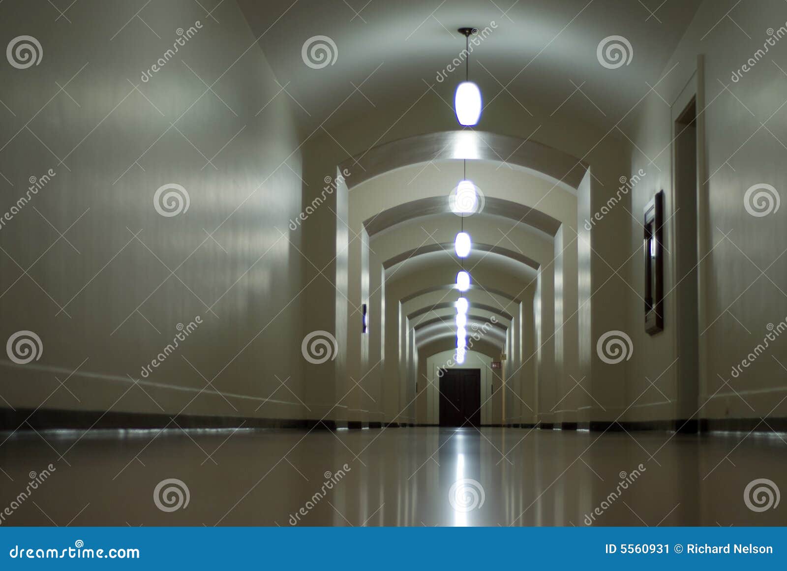 Empty Hallway stock image. Image of indoors, bright, perspective - 5560931