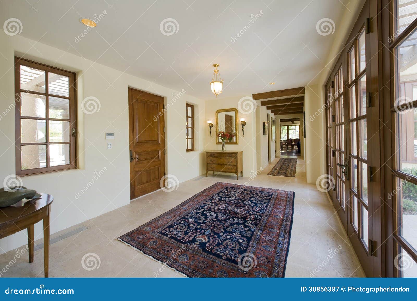 Empty hallway in house stock image. Image of patio, entrance - 30856387