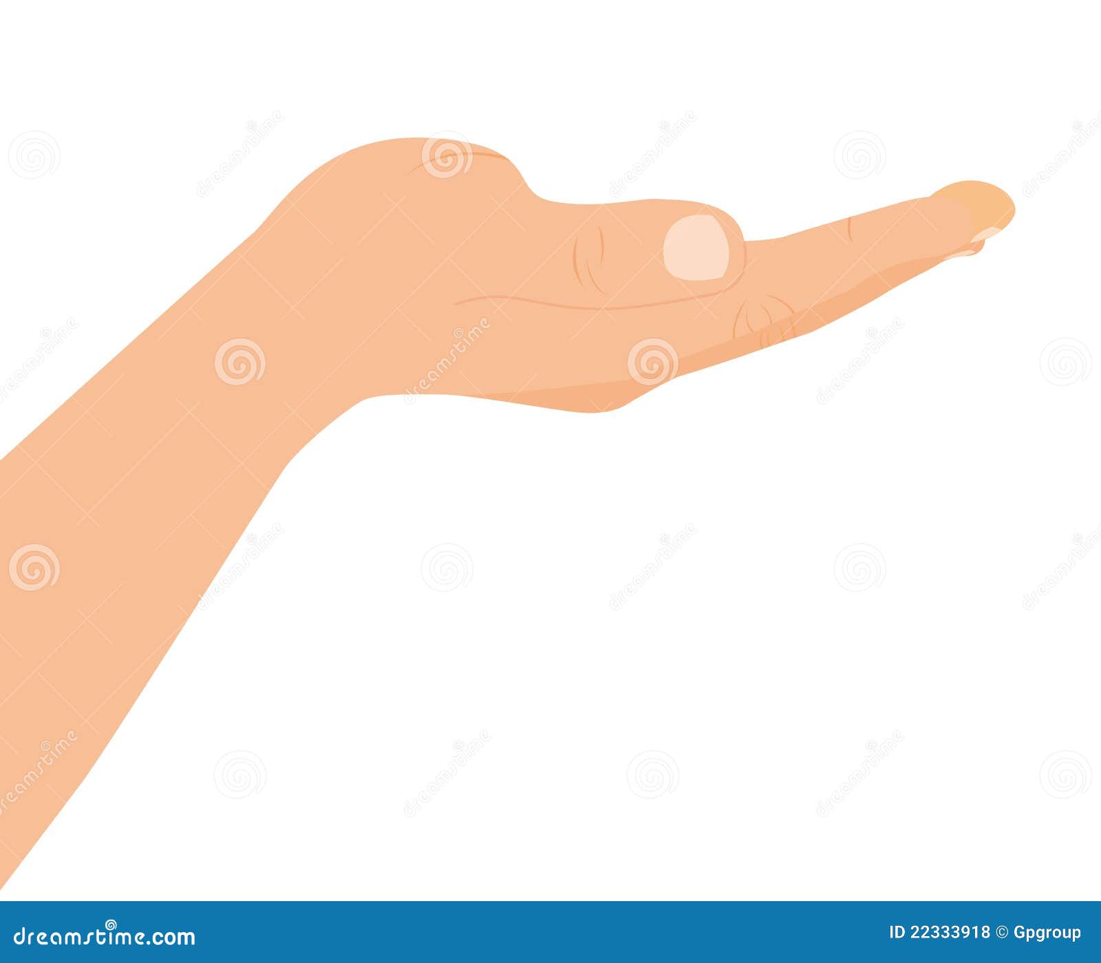Empty hand stock vector. Illustration of alms, concepts - 22333918