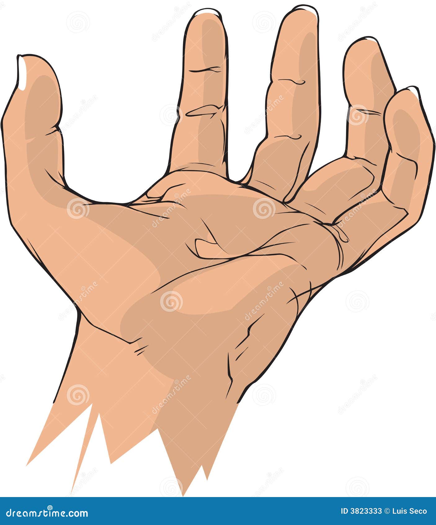 Empty hand stock vector. Illustration of human, gesture - 3823333