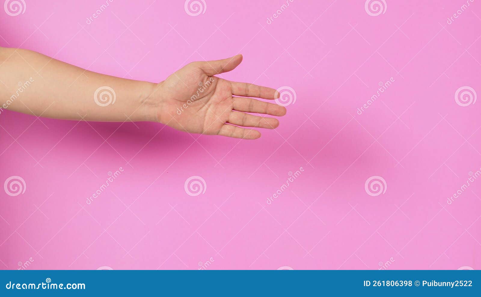 Empty Hand and Arm on Pink Background. Stock Photo - Image of health ...