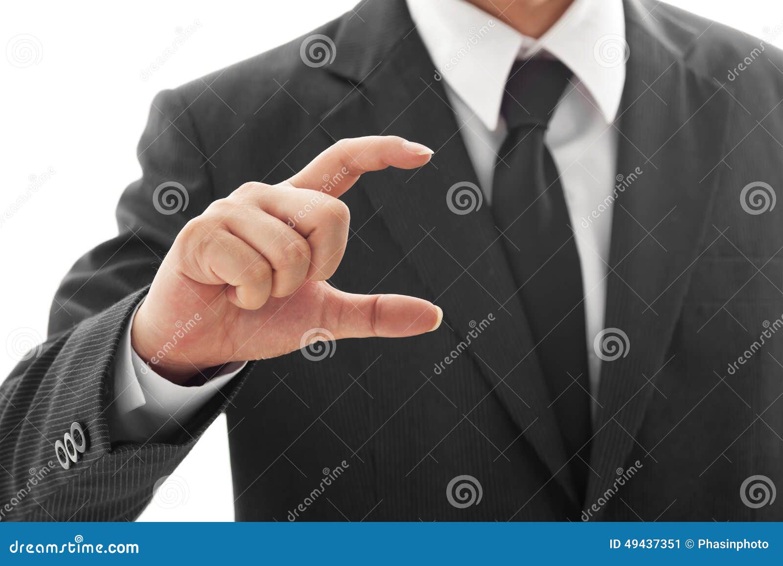 Empty Hand Businessman Isolated on White Stock Image - Image of ...