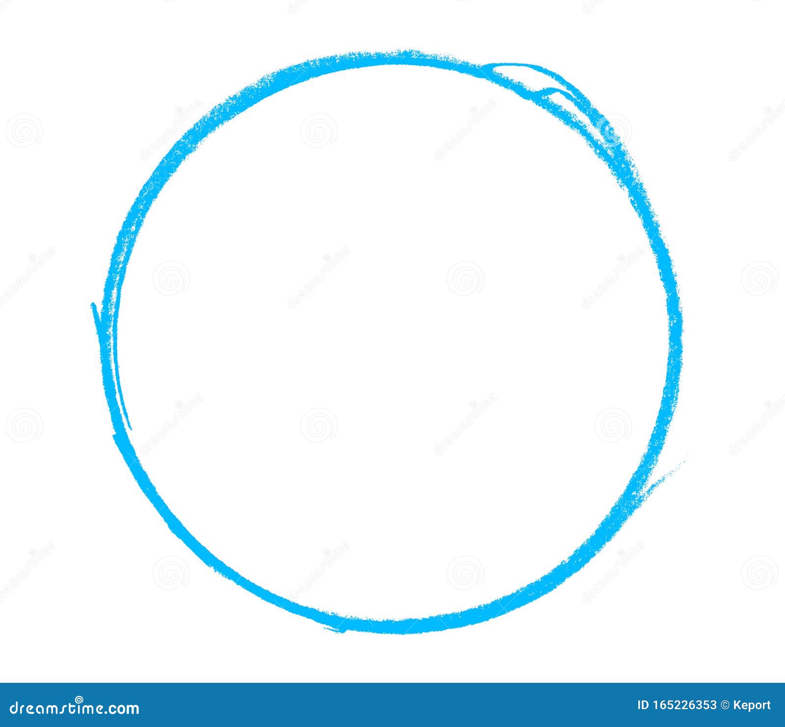 Empty Hand Drawn Circle with Blue Color Stock Illustration ...