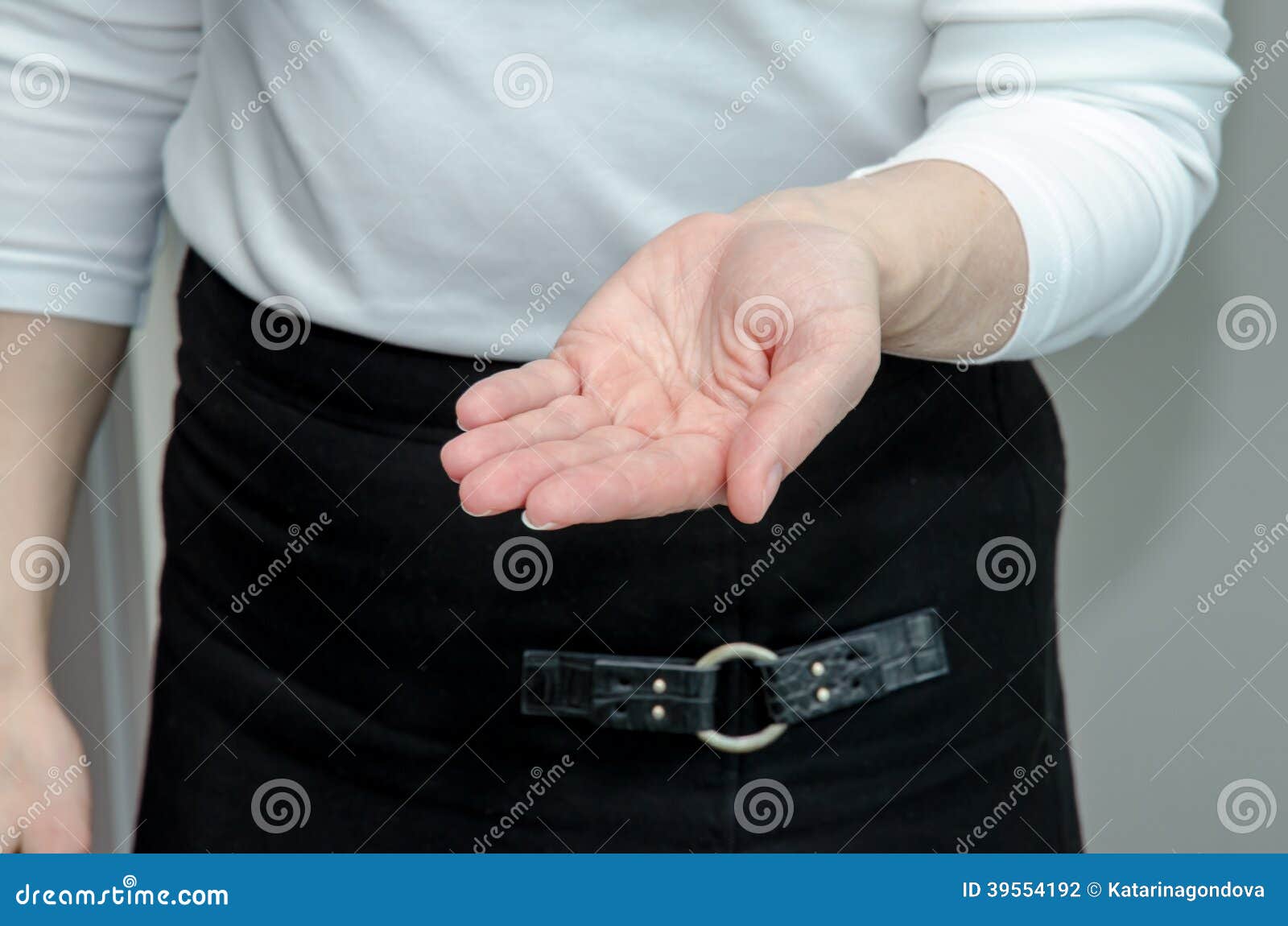 Empty hand gesture stock photo. Image of palm, gesticulation - 39554192