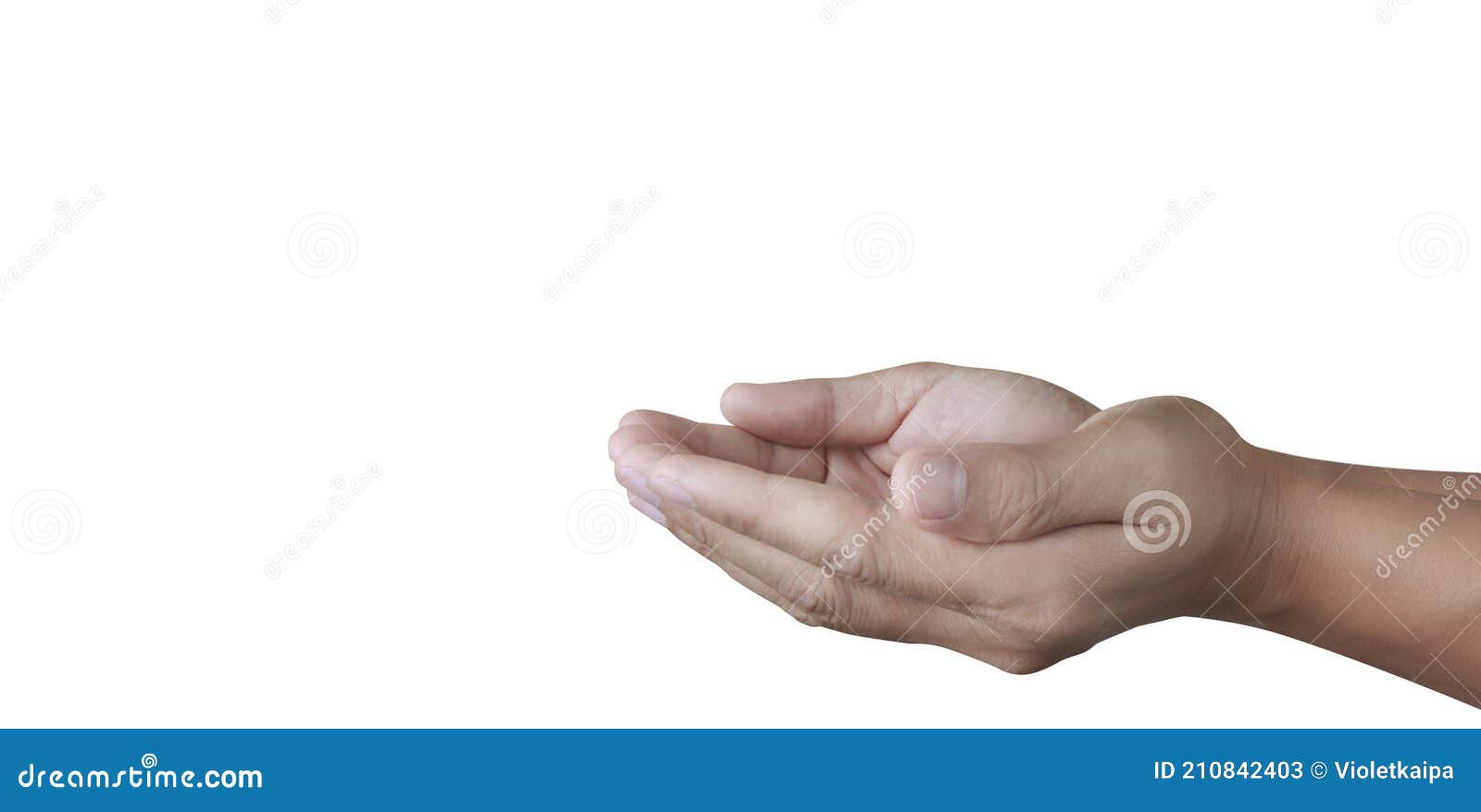 Empty Hand Open Isolated on White Stock Image - Image of thumb, male ...