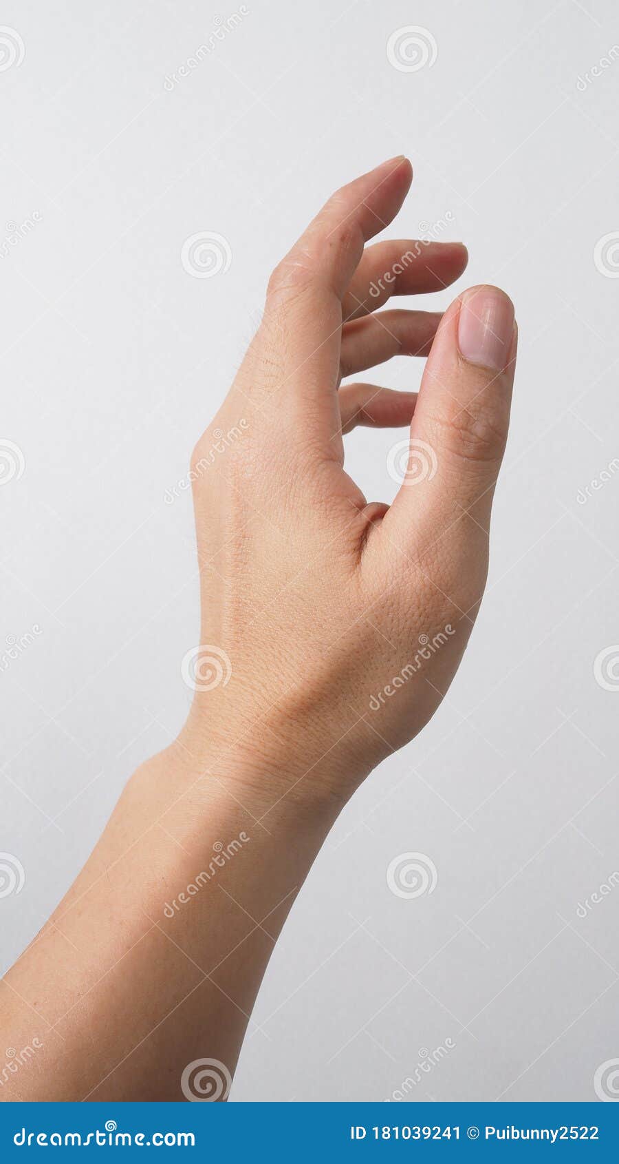 Empty Hand on White Background Stock Image - Image of health, caucasian ...