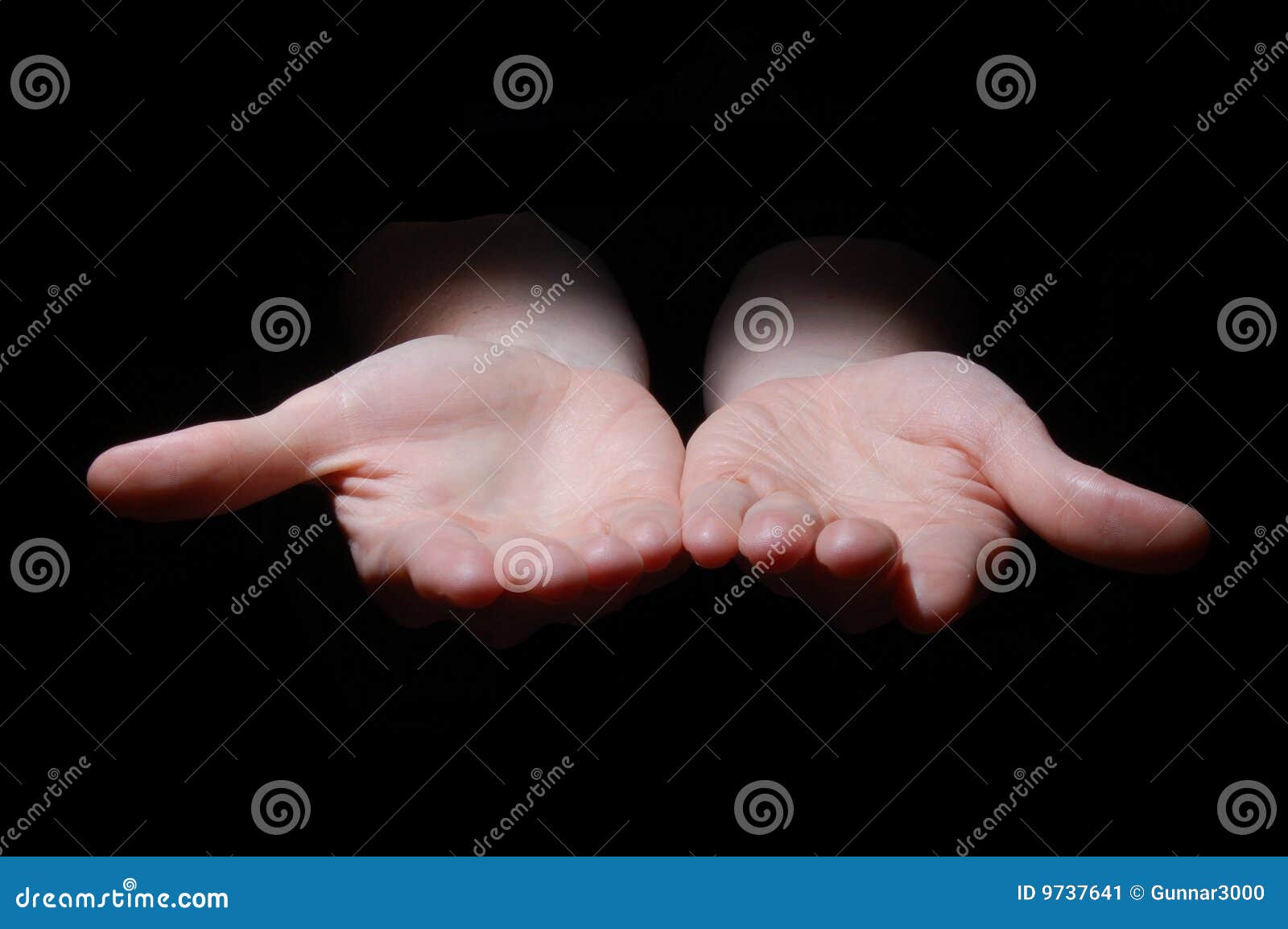 Empty hands on black stock image. Image of finger, hands - 9737641