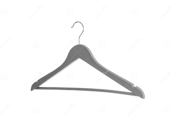 Empty Hanger on White Background. Stock Photo - Image of clothing ...