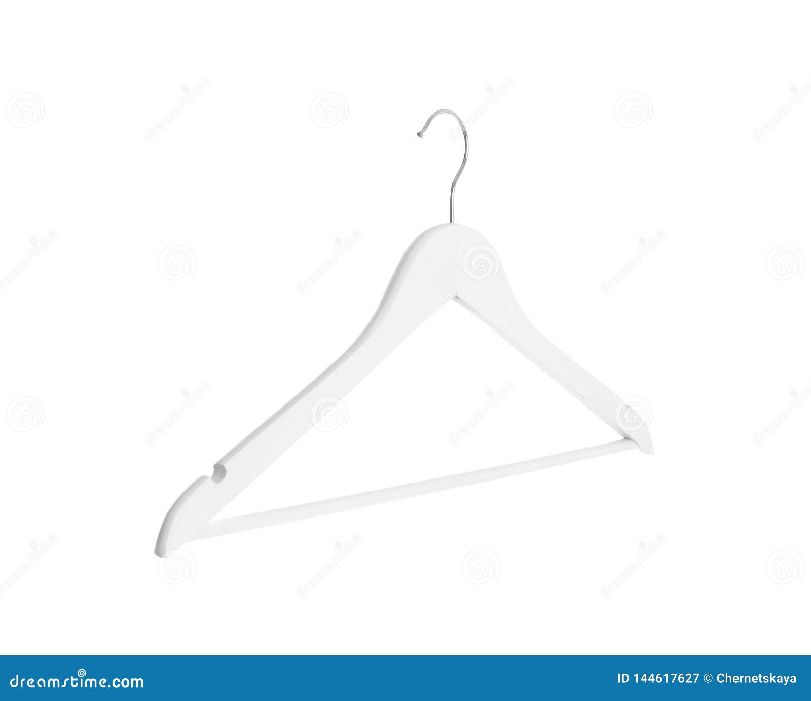 Empty Hanger on White Background Stock Image - Image of hook, detail ...