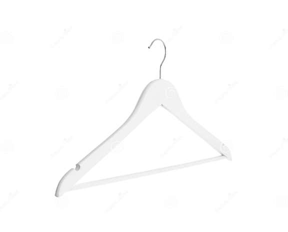 Empty Hanger on White Background Stock Image - Image of hook, detail ...