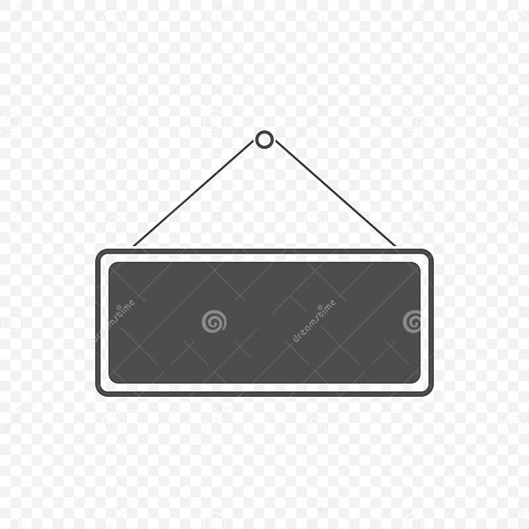 Empty Hanging sign icon stock illustration. Illustration of message ...
