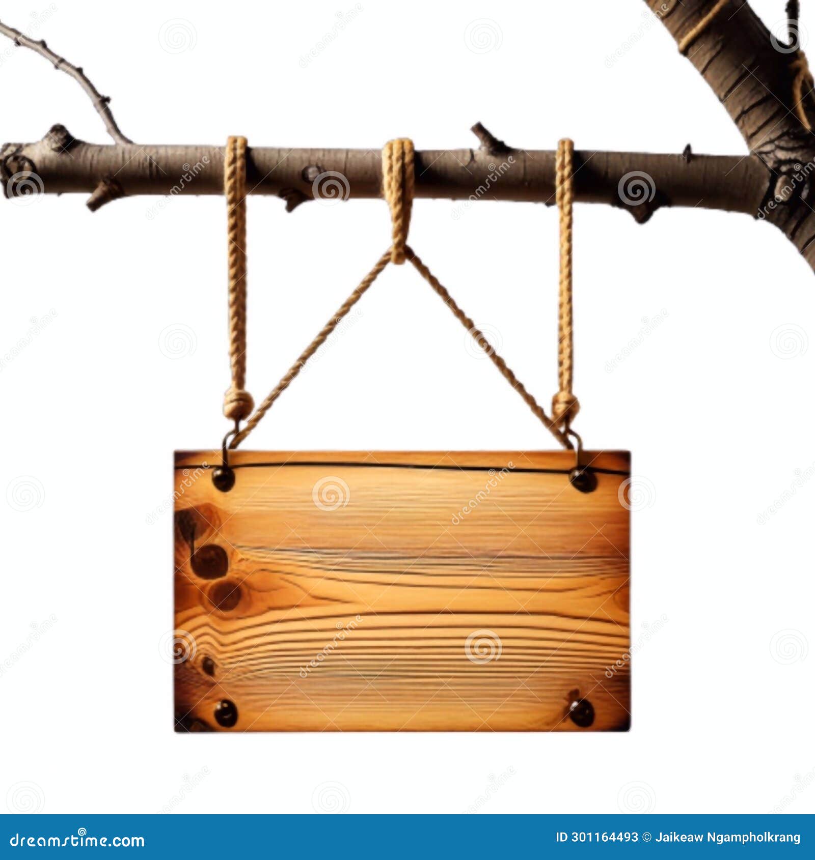 Empty Hanging Sign on White Background Stock Illustration ...