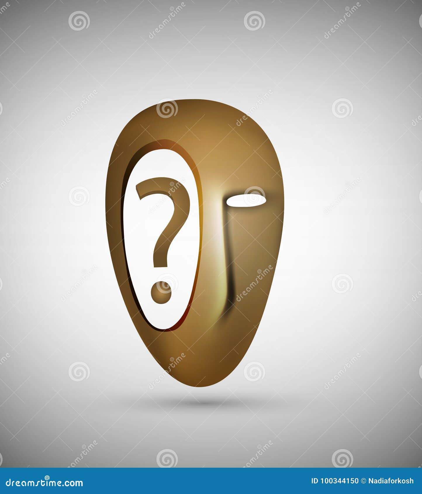 Empty Head With Question Mark Inside Isolated, Surreal View, Question ...