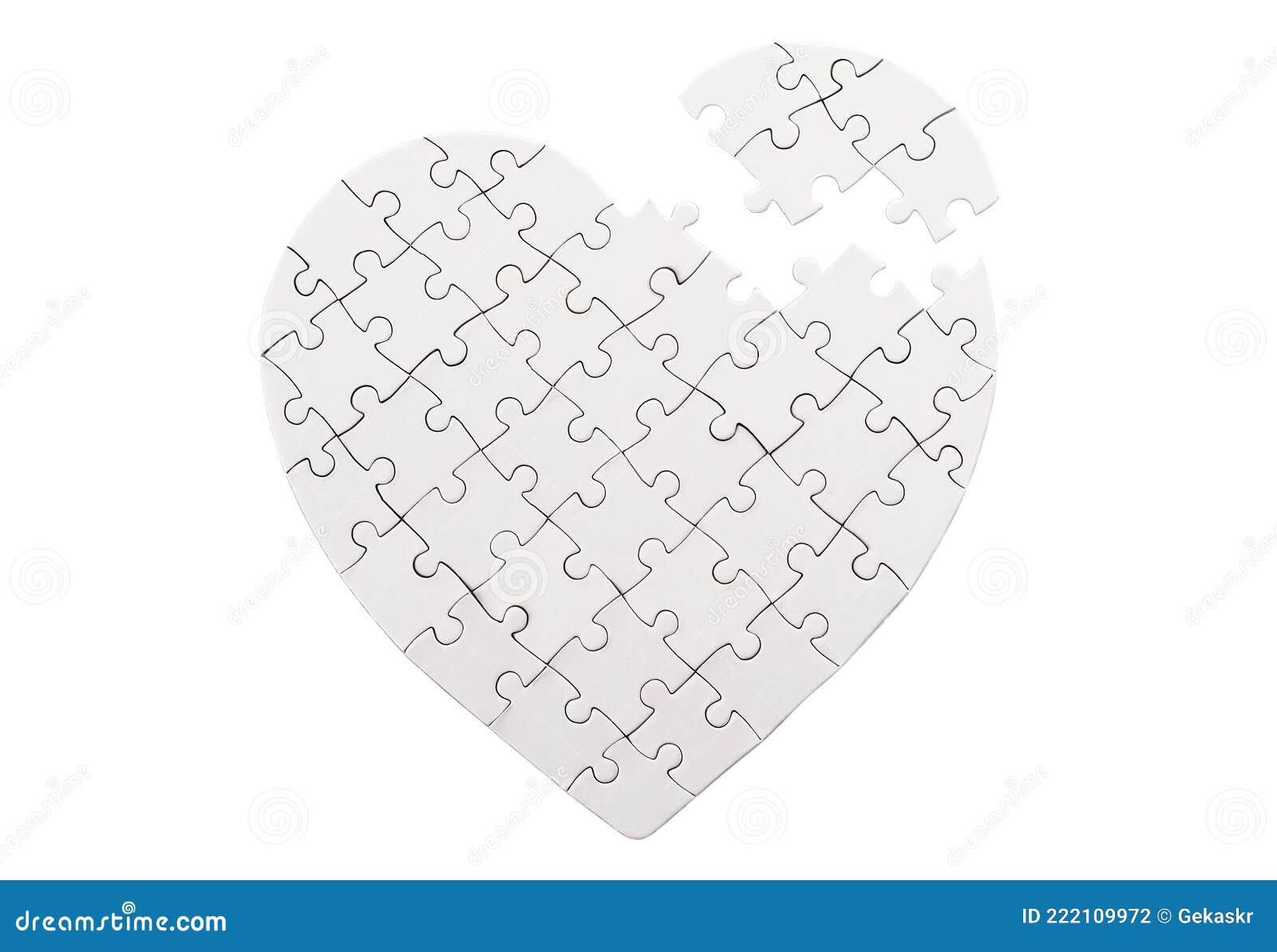 Empty Heart Shaped Jigsaw Puzzle Stock Photo - Image of love, play ...