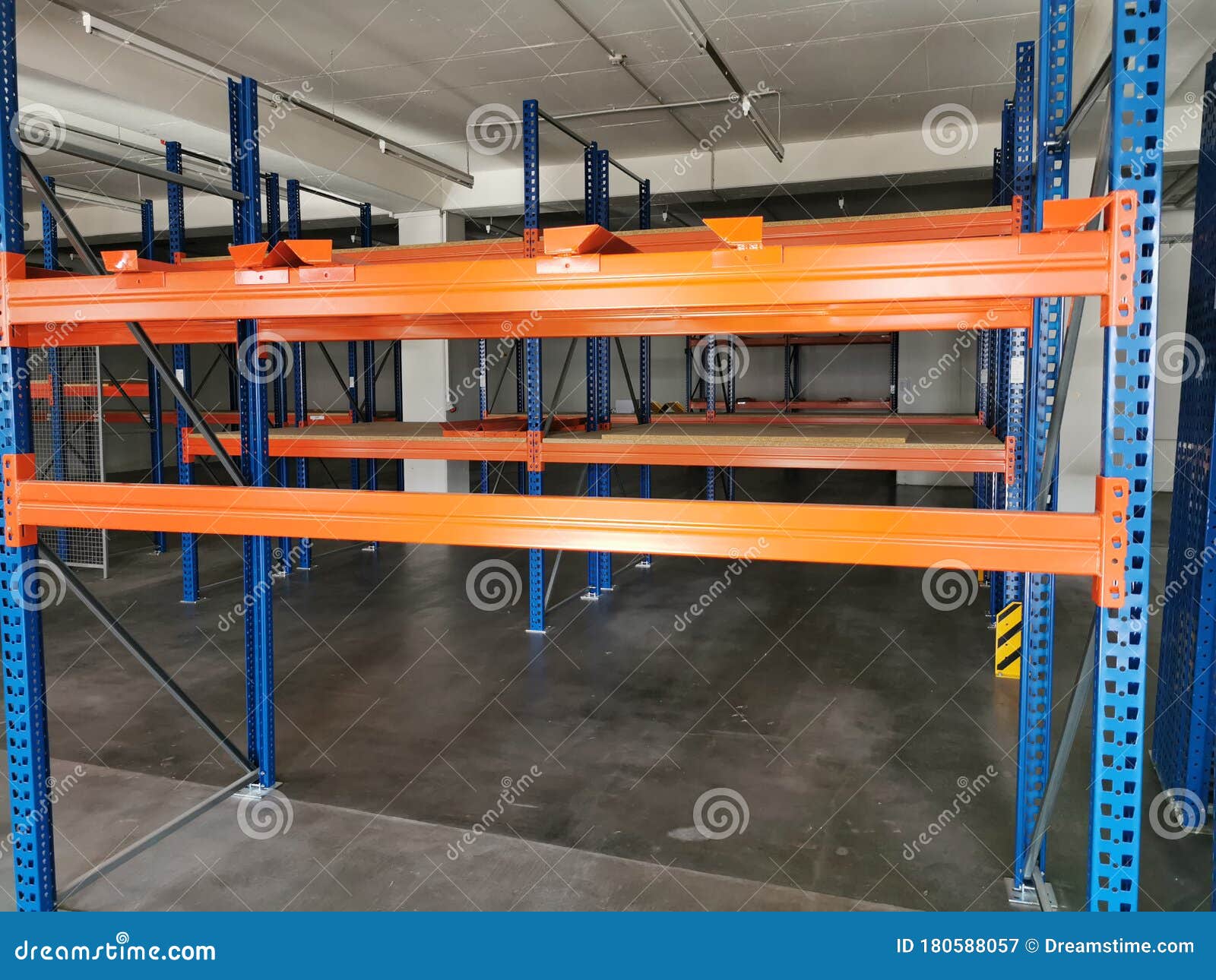 Empty Heavy Duty Racks in a Company As Production is at a Standstill ...