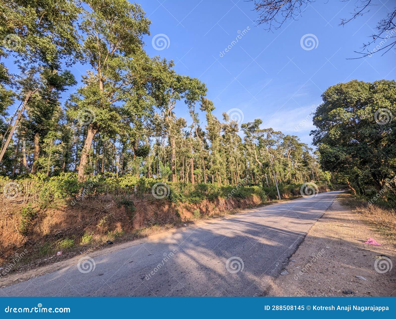 Empty High Way Road with Beautiful Nature Stock Image - Image of empty ...