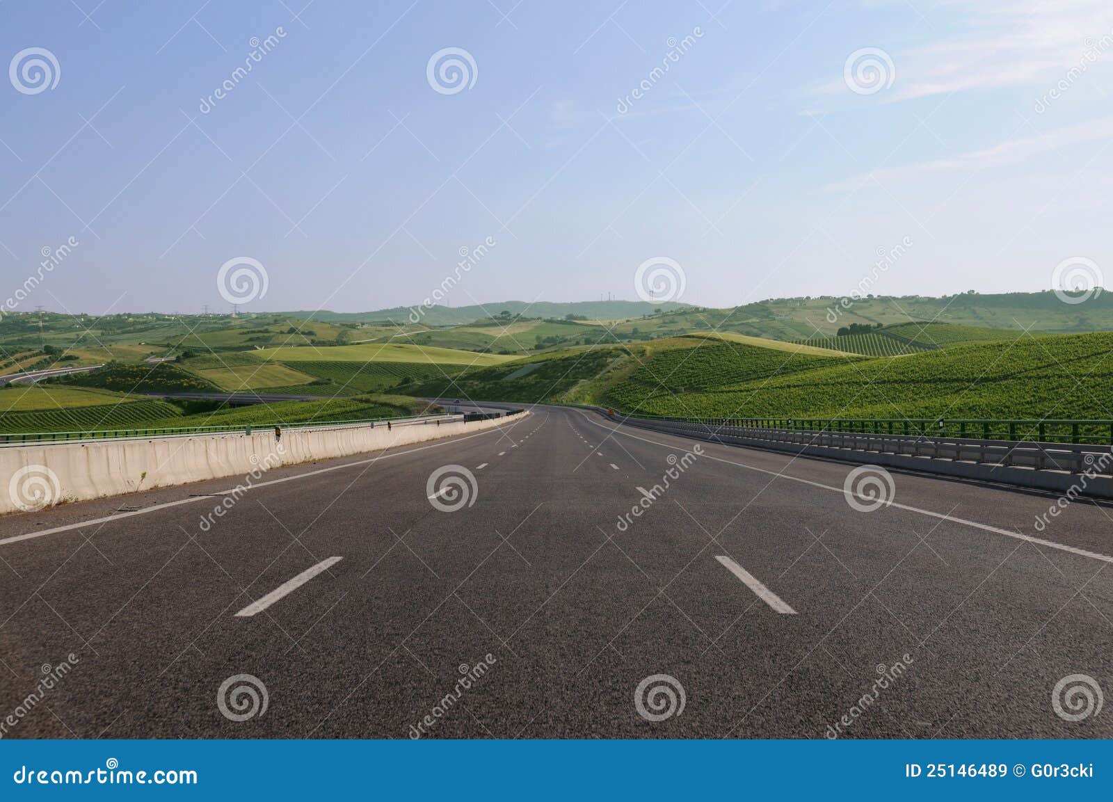 Empty Highway - Road without Cars - Landscape Stock Image - Image of ...
