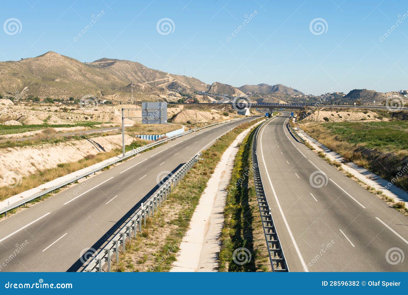 Empty highway stock photo. Image of lanes, multiple, spain - 28596382