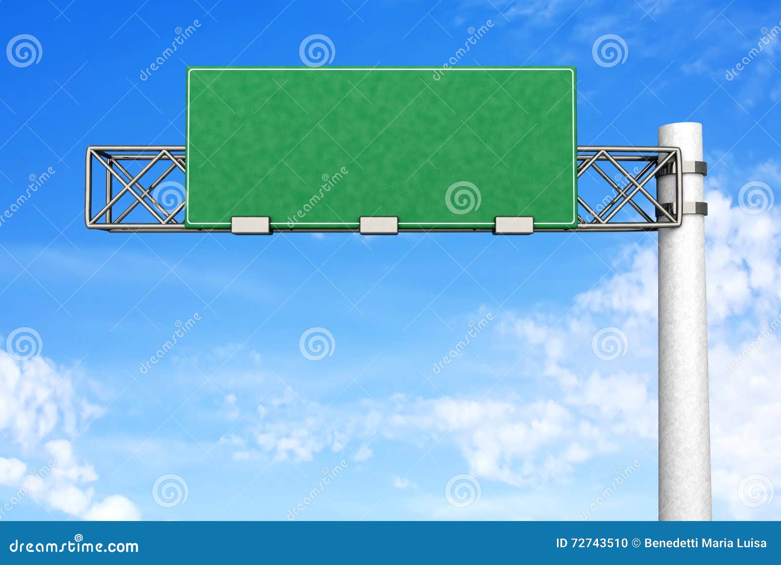 Empty Highway Sign stock illustration. Illustration of roadsign - 72743510