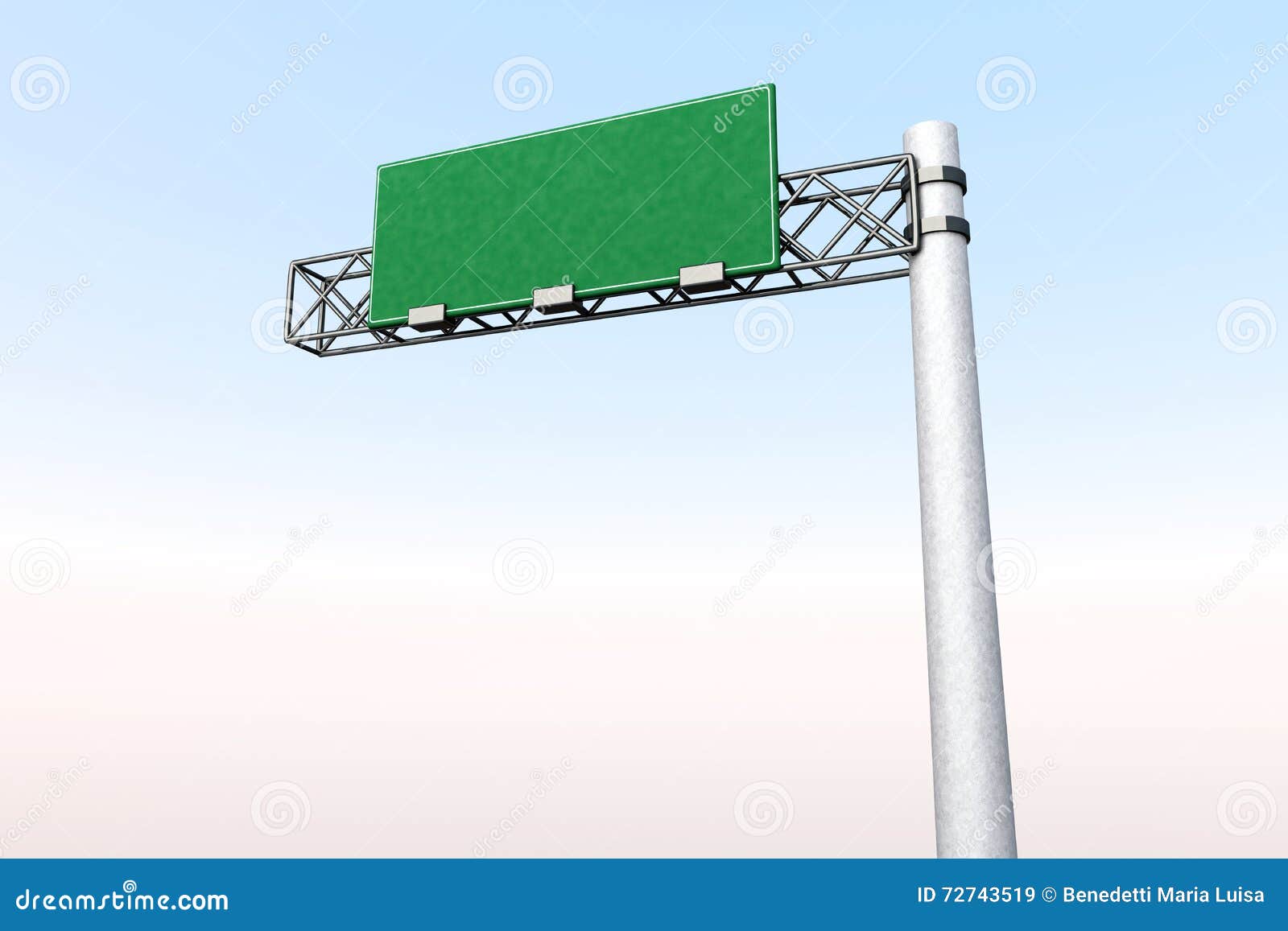Empty Highway Sign stock illustration. Illustration of interstate ...