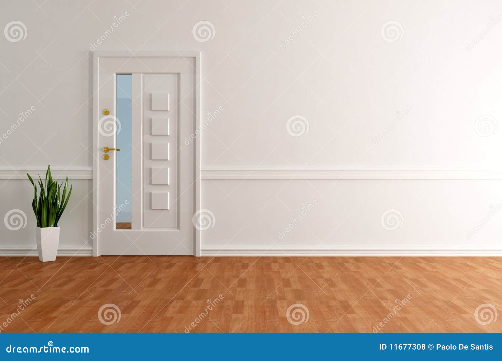Empty home entry foyer stock illustration. Illustration of reflection ...