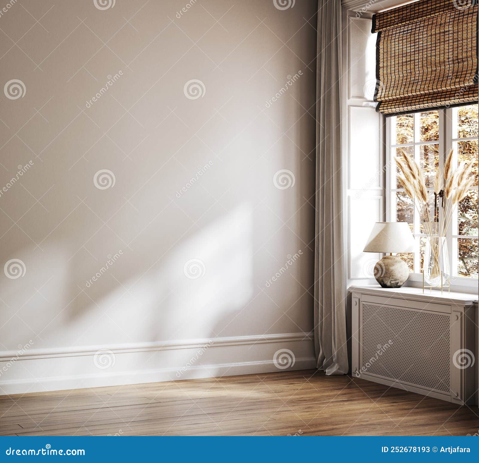 Empty Home Interior Background Stock Illustration - Illustration of ...