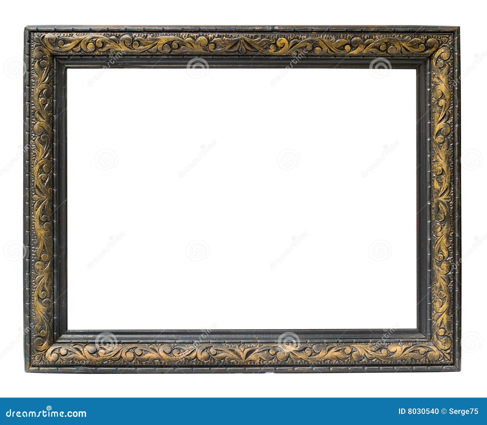 Empty Horizontal Picture Frame Stock Photo - Image of craft, decoration ...