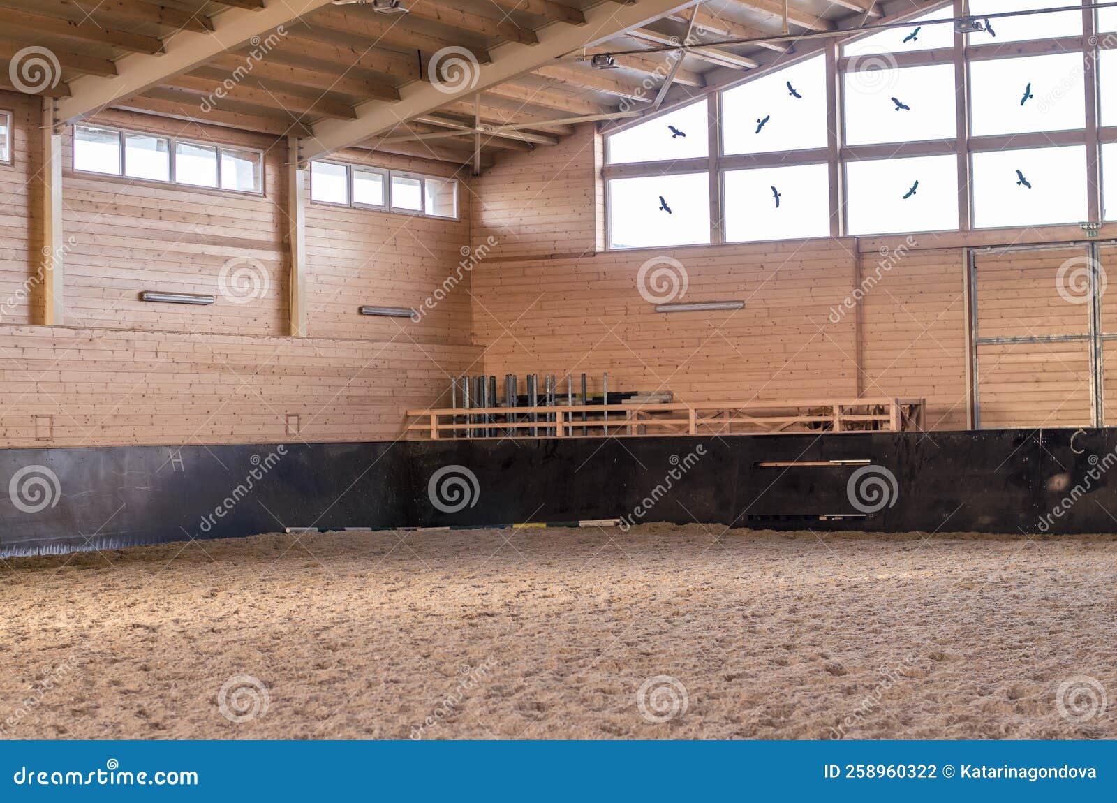 Empty horse arena stock photo. Image of country, beautiful - 258960322