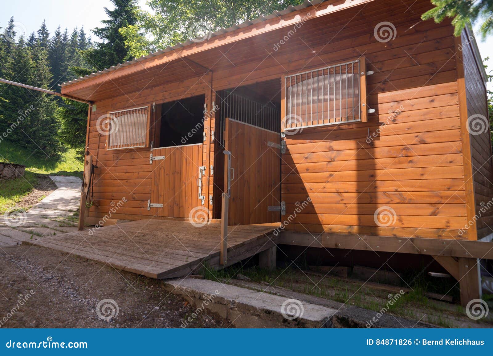 Empty Horse Stable on the Farm Stock Photo - Image of gate, door: 84871826