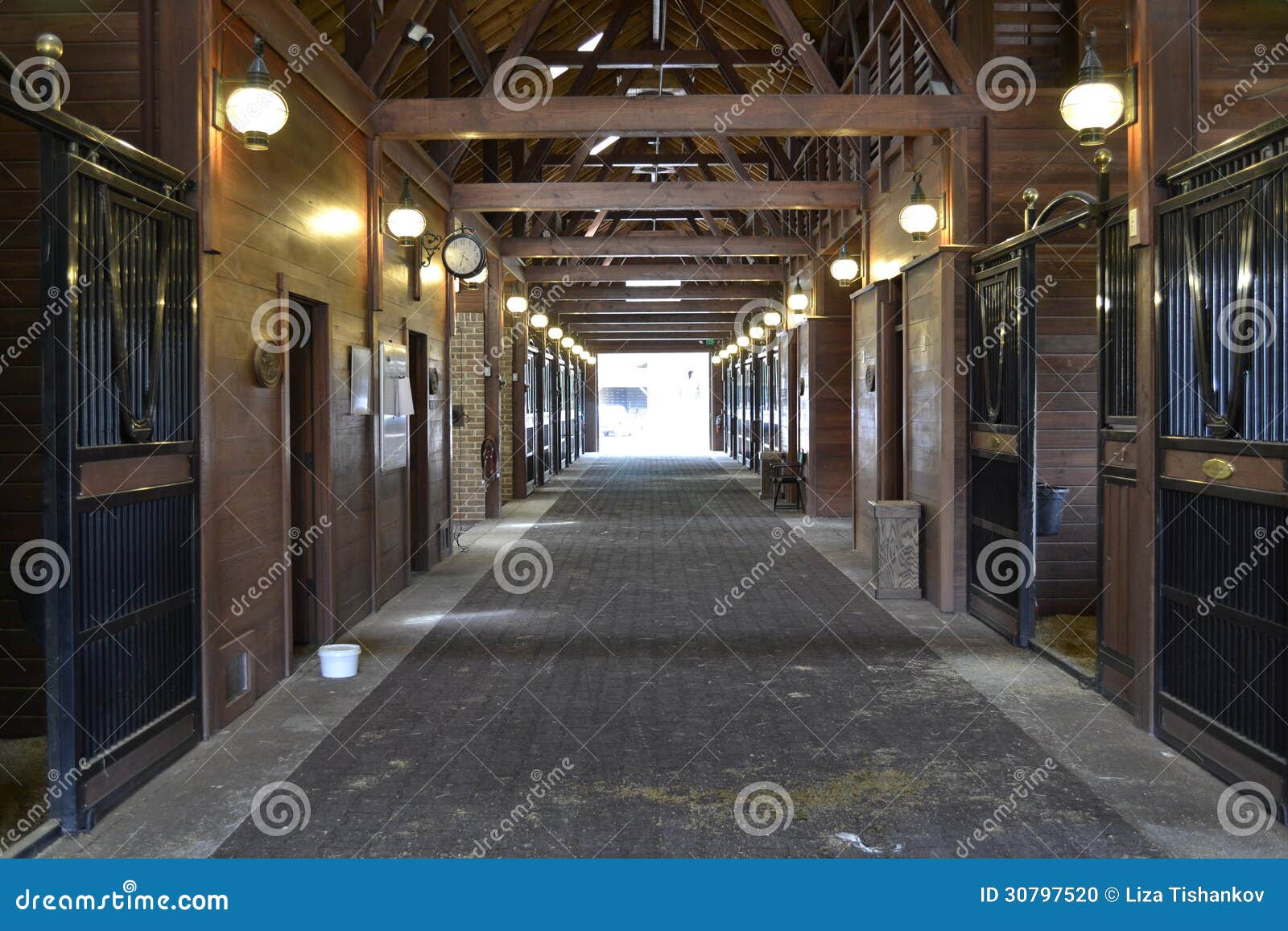 Empty horse stable stock photo. Image of recreation, head - 30797520