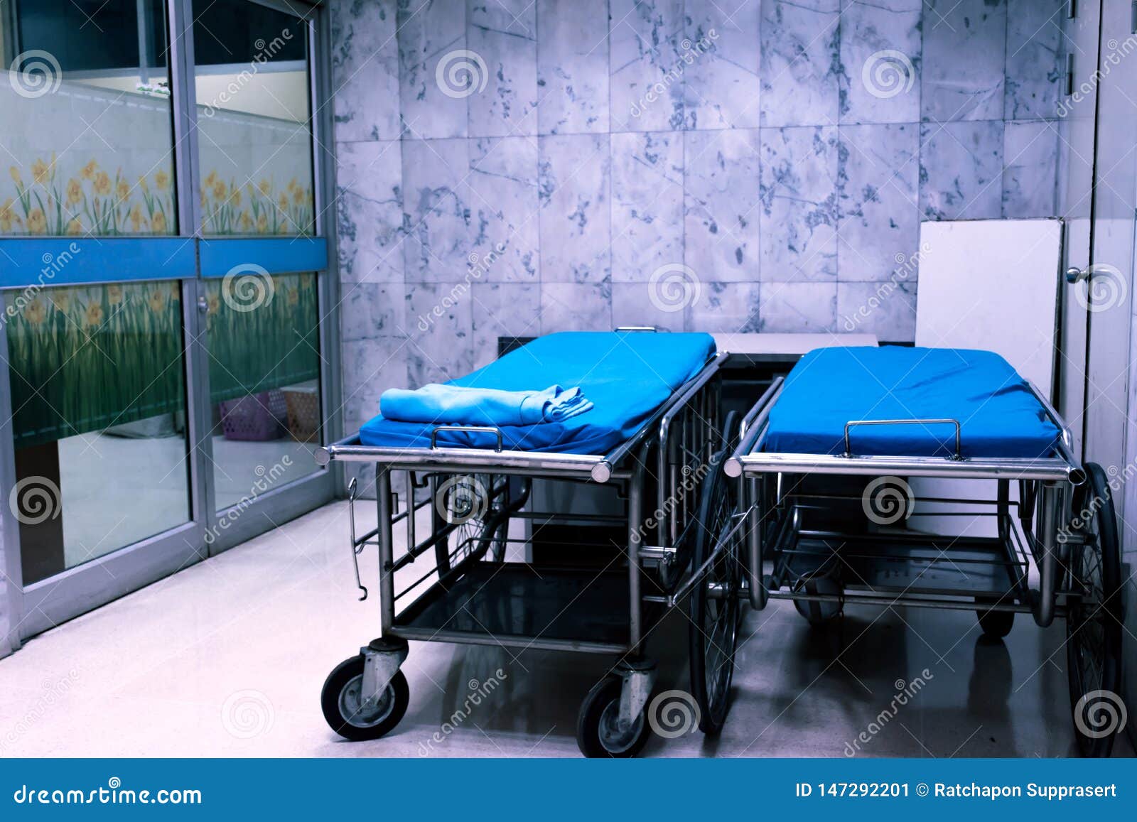 Empty Hospital Bed at Hospital Area Stock Image - Image of concept ...