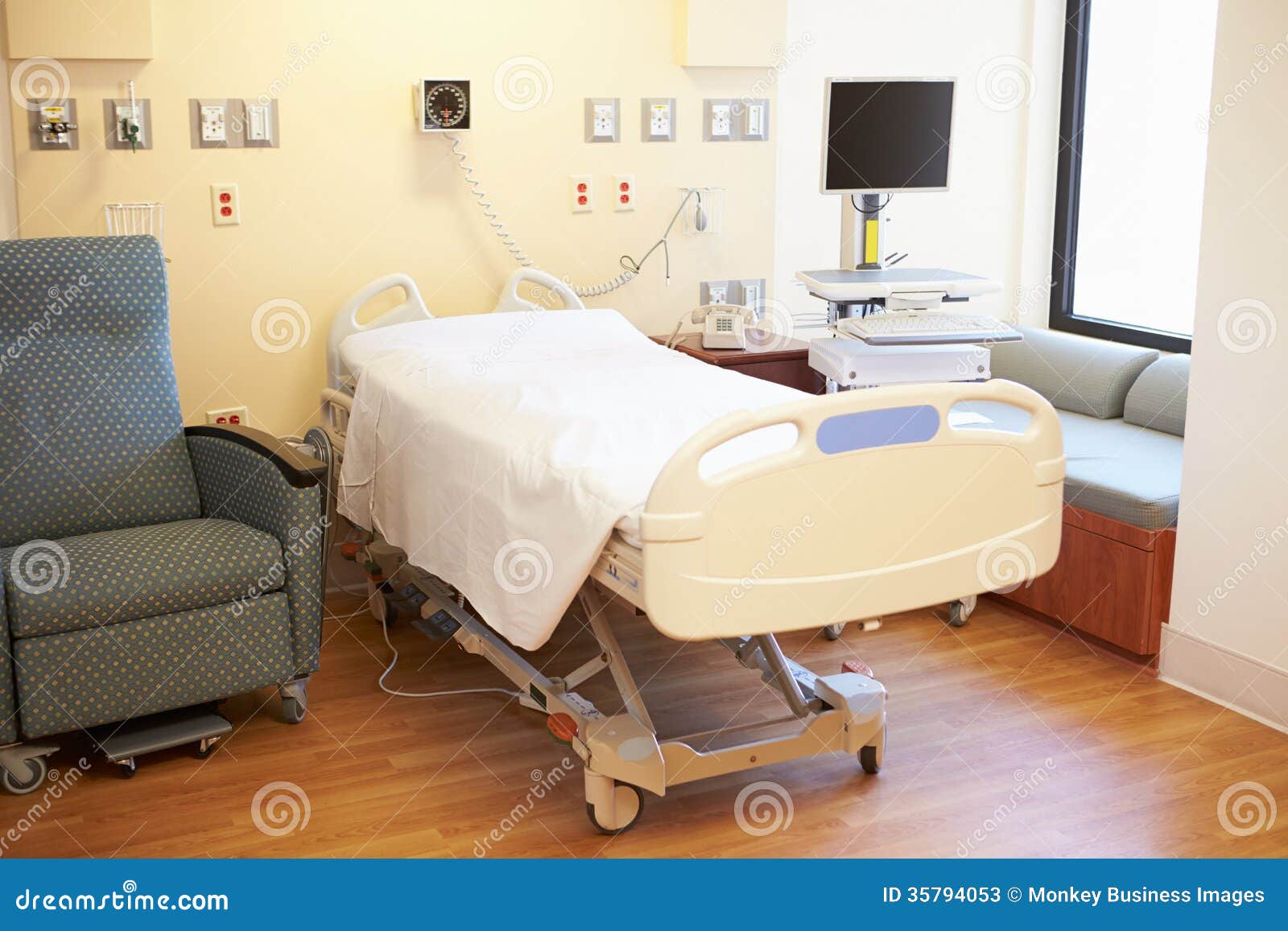 Empty Hospital Bed Royalty-Free Stock Photography | CartoonDealer.com ...