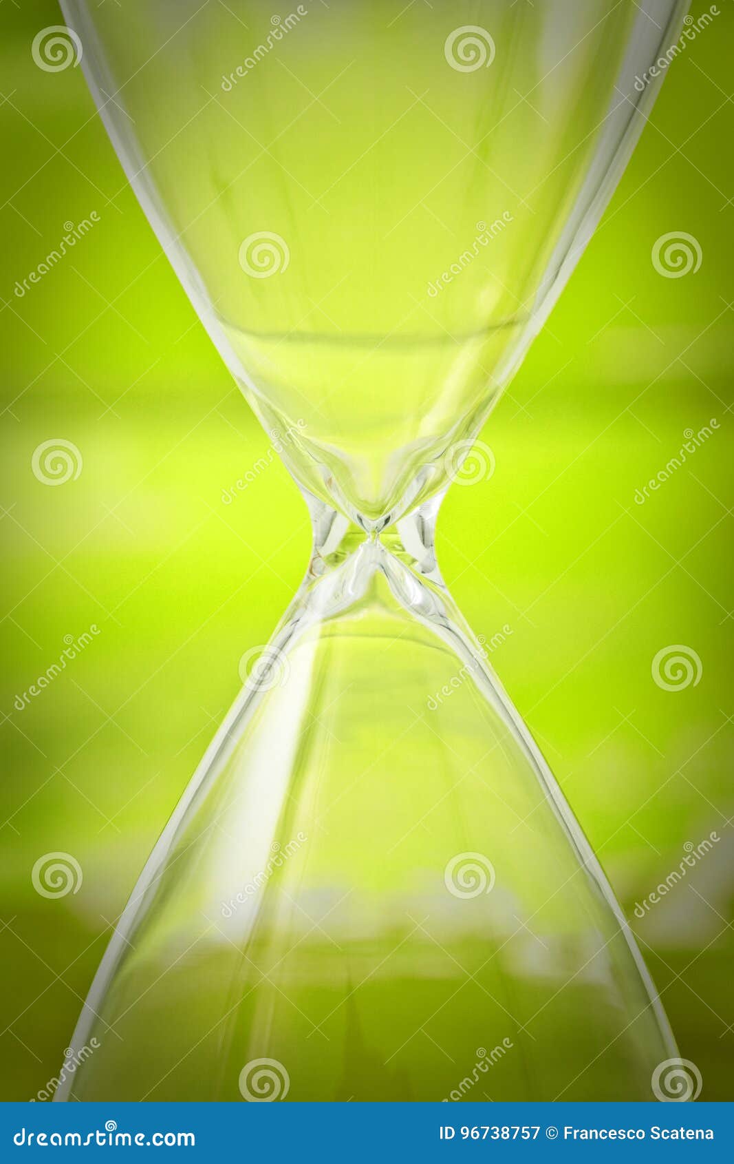 Empty Hourglass On Green Background Stock Image | CartoonDealer.com ...