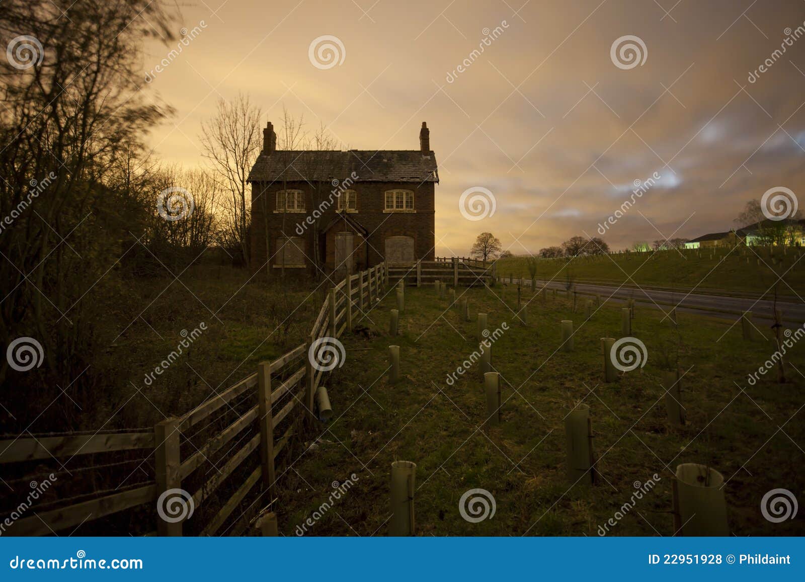Empty house stock photo. Image of natural, road, overgrown - 22951928