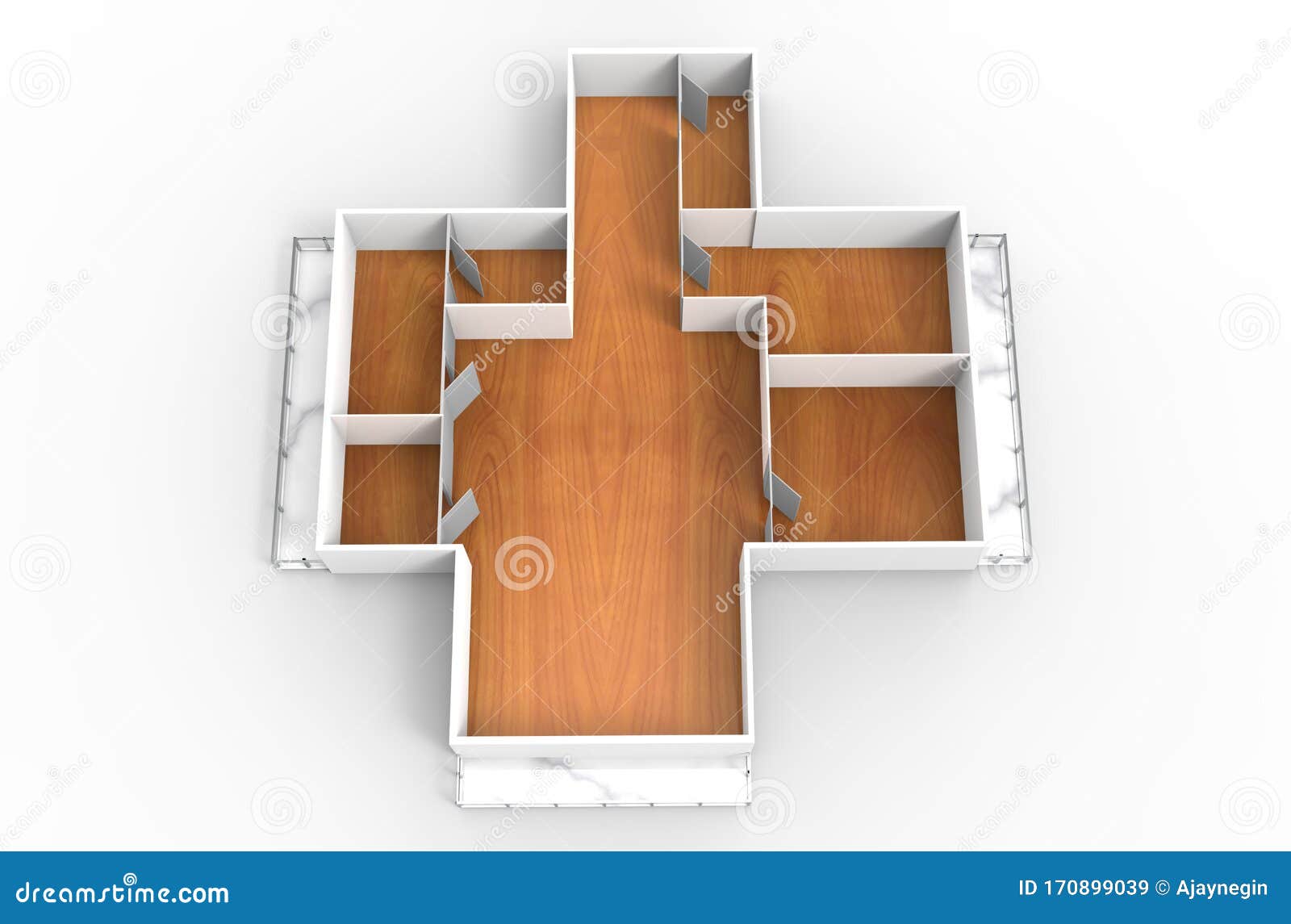 Empty house interior stock illustration. Illustration of angle - 170899039